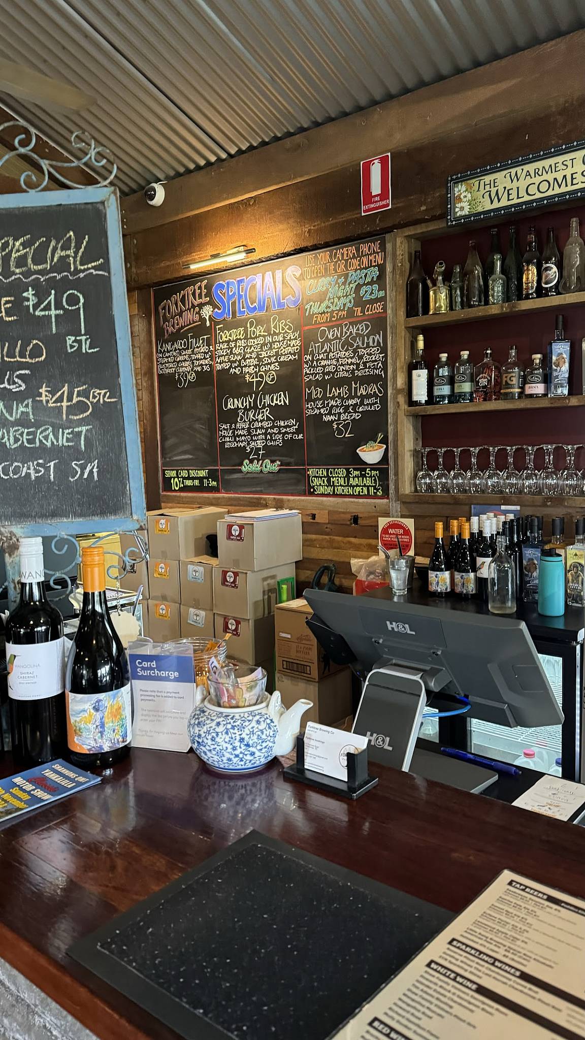 Menu at Forktree Brewing pub & bar, Carrickalinga