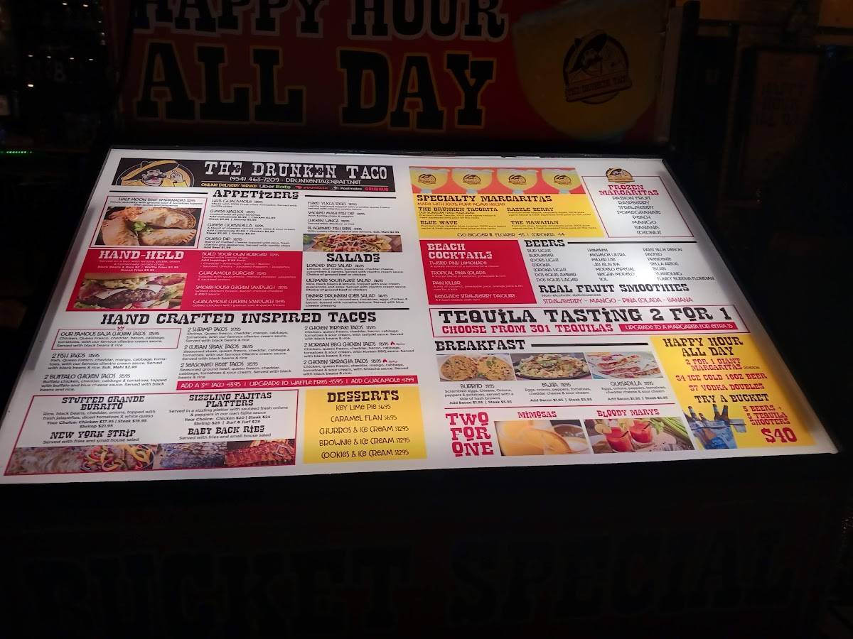 Menu at Elbo Room pub & bar, Fort Lauderdale