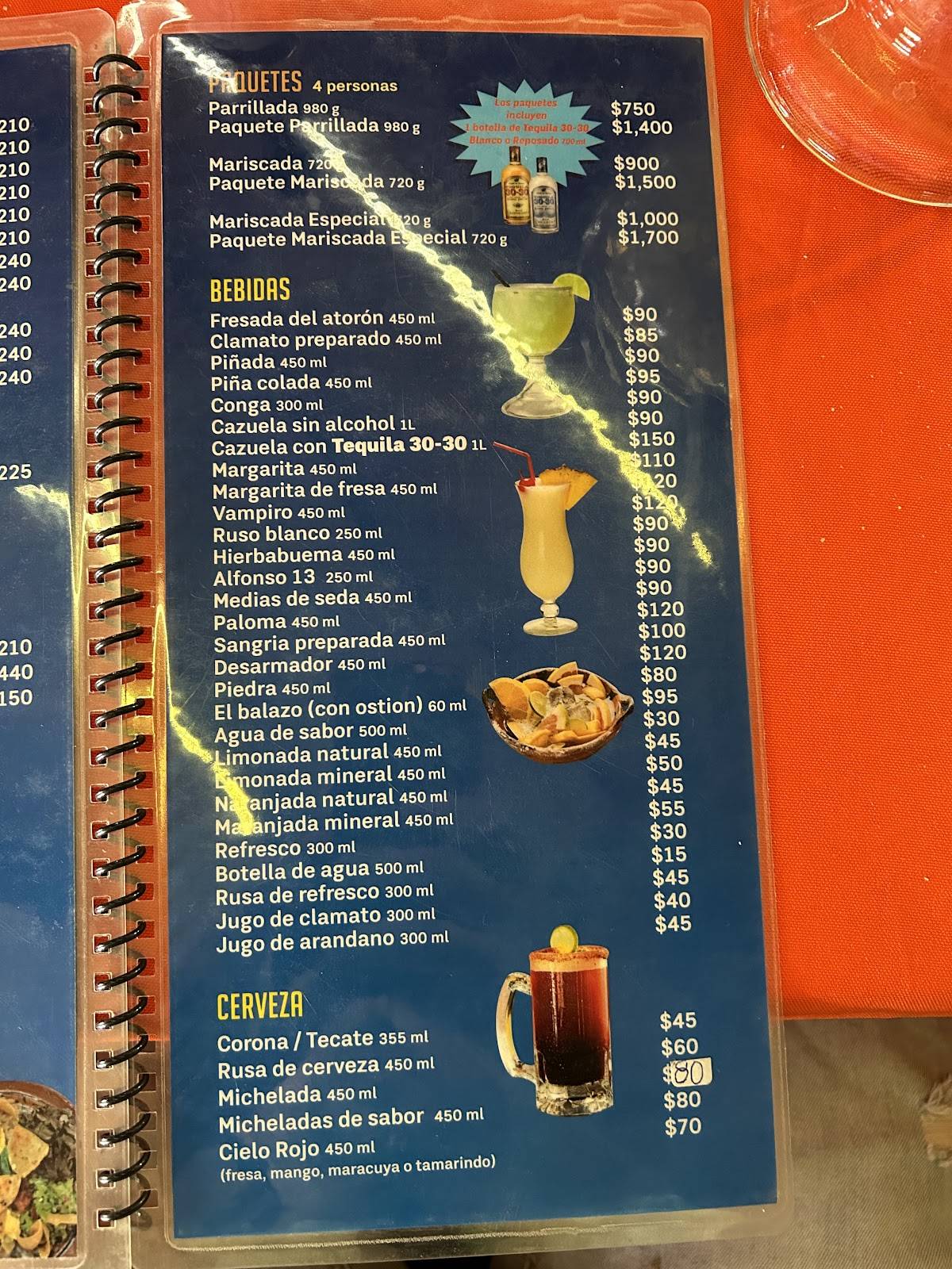 Menu at Restaurante De Mariscos El Atoron, Tlaquepaque