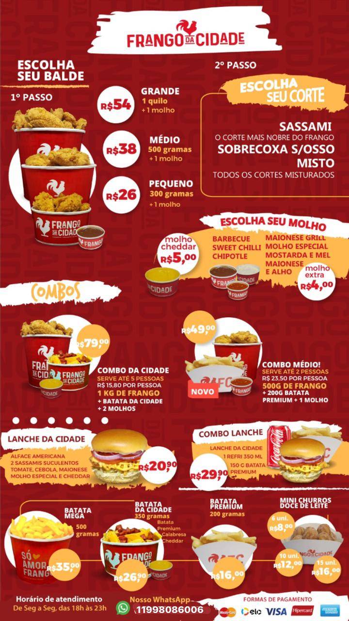 Menu at Frango da Cidade Alphaville restaurant, Barueri