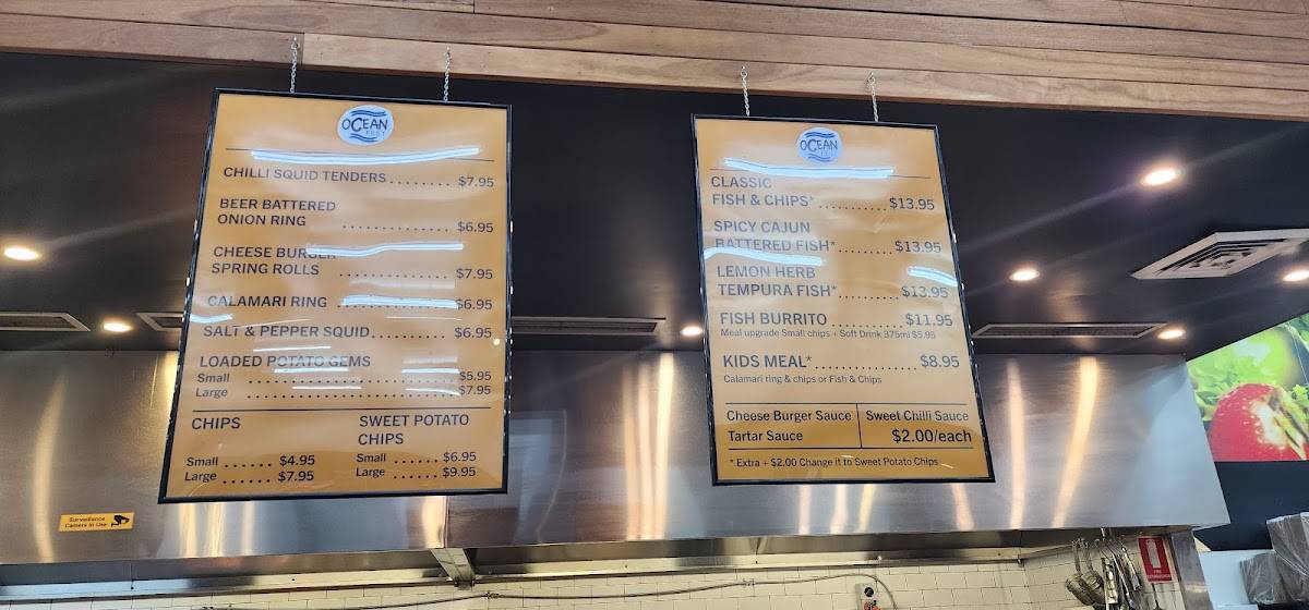 Menu at Freddy's Fried Chicken restaurant, Blacktown