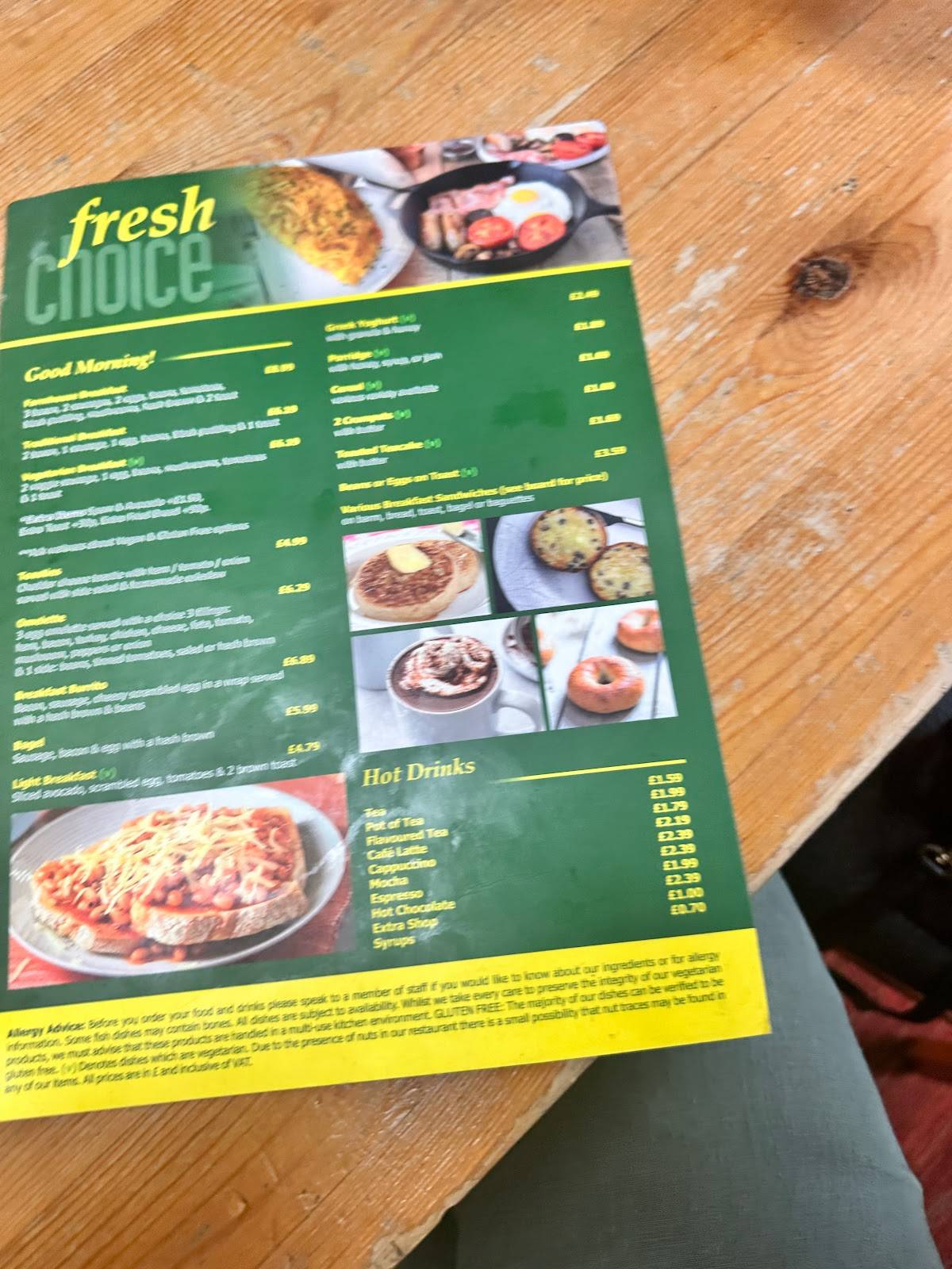 Menu at Fresh Choice Catering cafe, Wigan, 1 Wilcock St