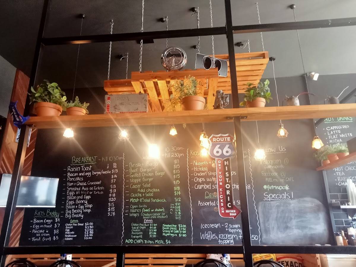 Menu at Fuel me up Cafe, Ayr