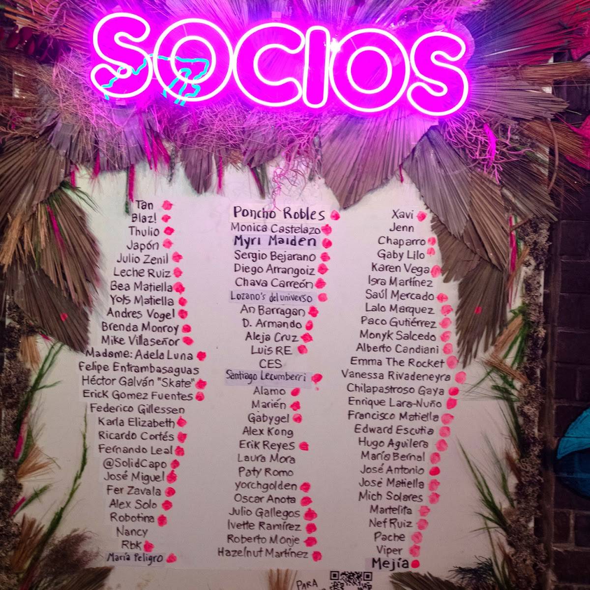 Menu at Fungi Bar Condesa, Mexico City