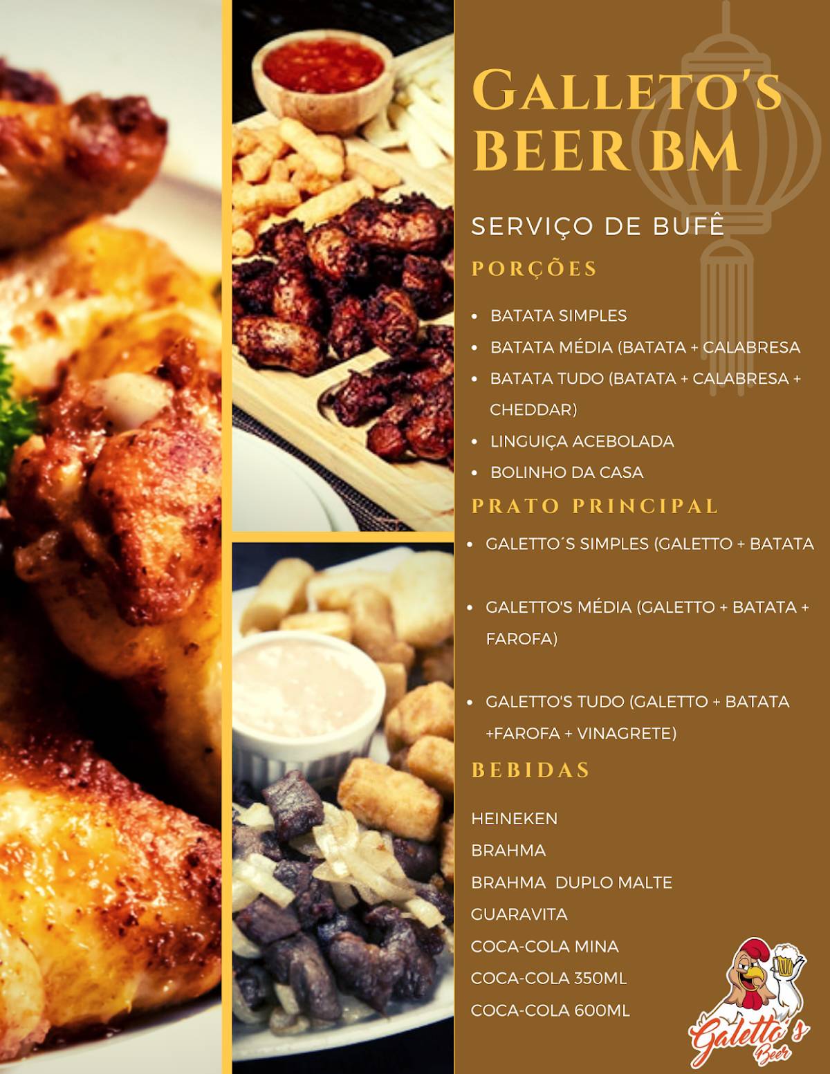Carta del restaurante Galetto´s Beer Bm, Barra Mansa