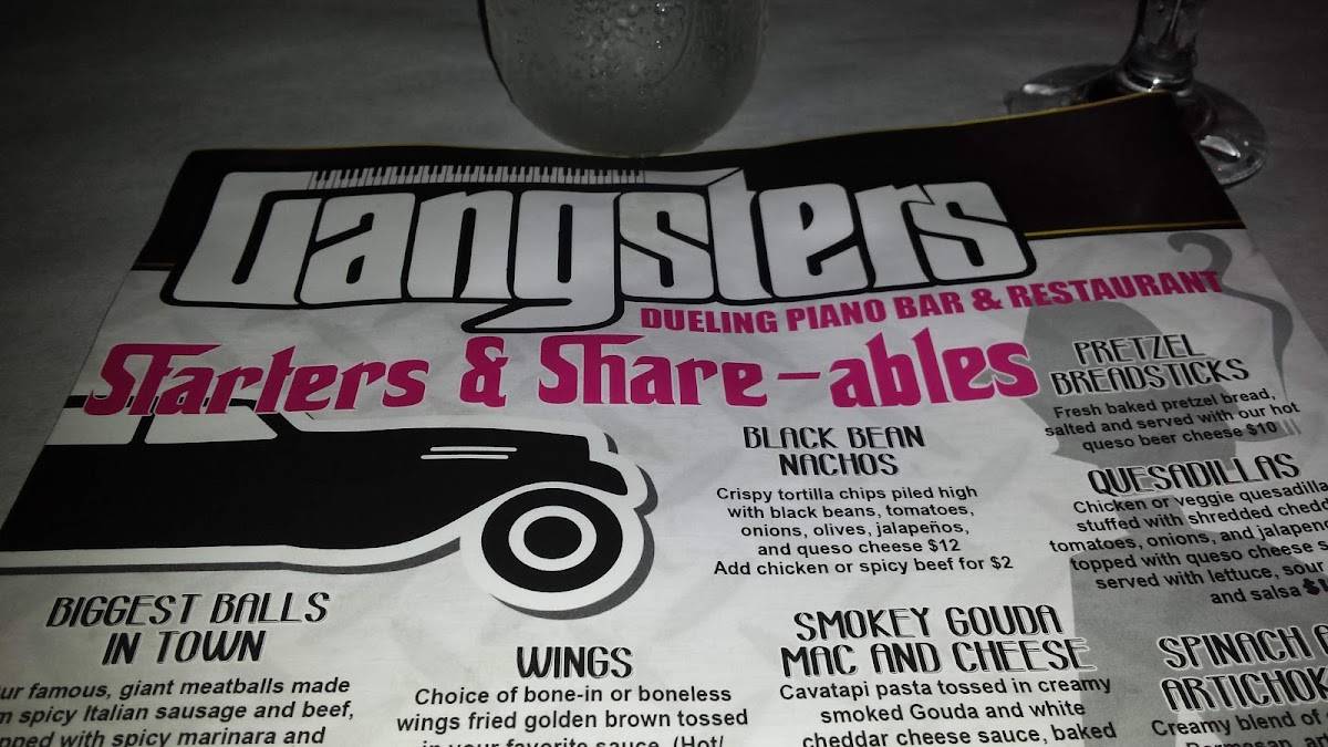 Menu at Gangsters Speakeasy pub & bar, Newport