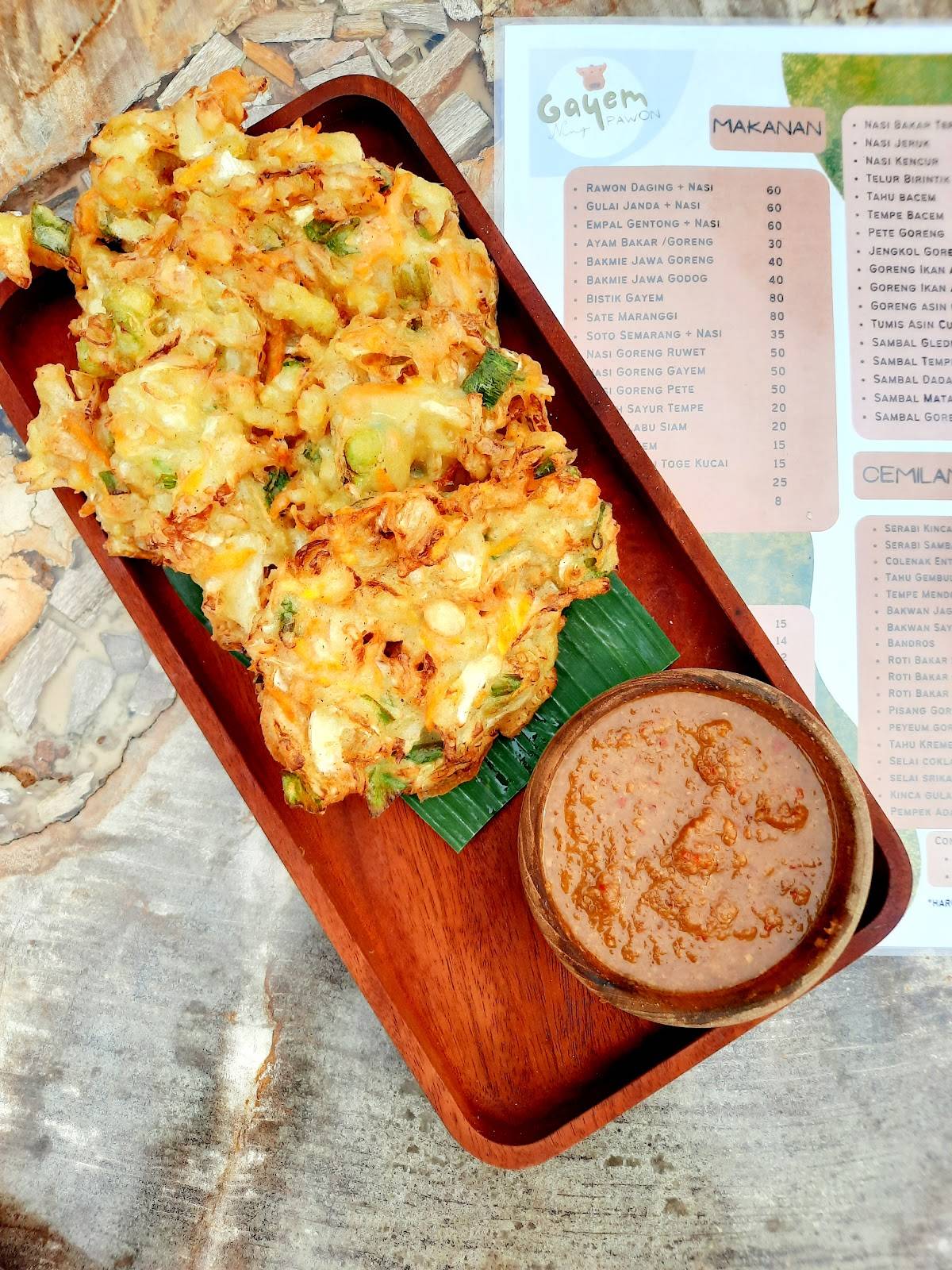 Menu at Gayem Ning Pawon restaurant, Padalarang