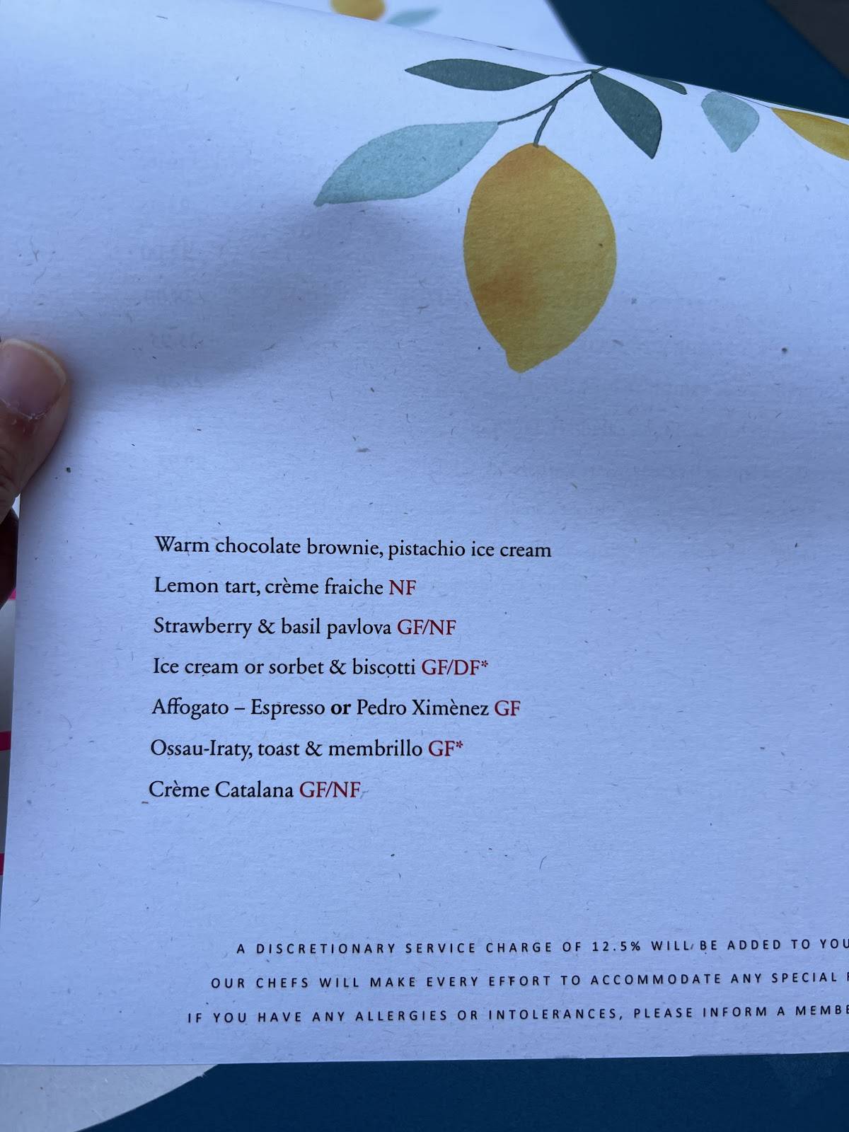 Menu at Gees Restaurant & Bar, Oxford