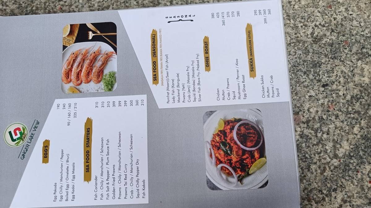 Menu at Ginger Lake View, Bengaluru, 39