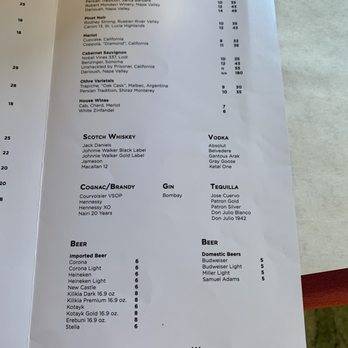 Menu at Raffi's Place restaurant, Glendale