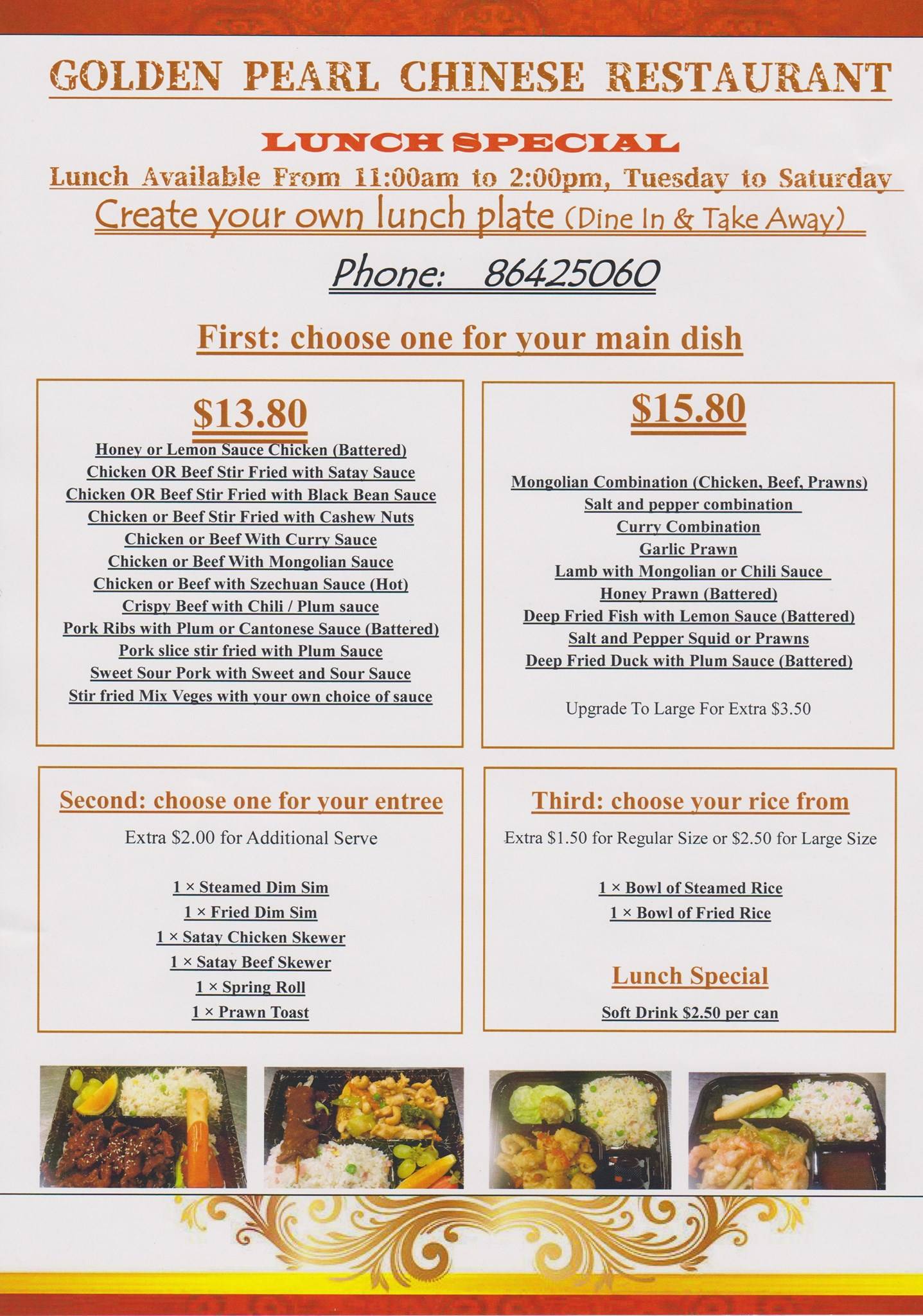 Menu at Golden Pearl Chinese Restaurant and Takeaway, Port Augusta