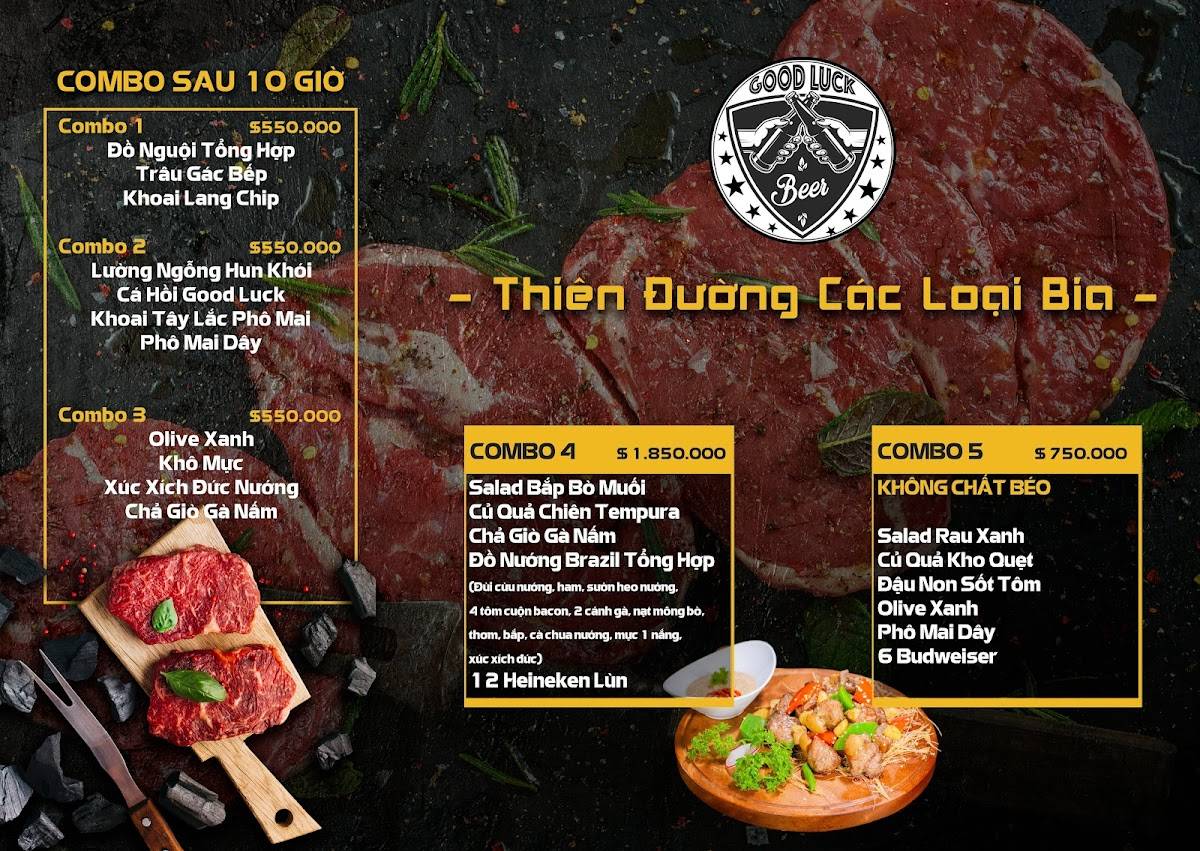 Menu at Good Luck Restaurant - Beer Club, Phan Thiet