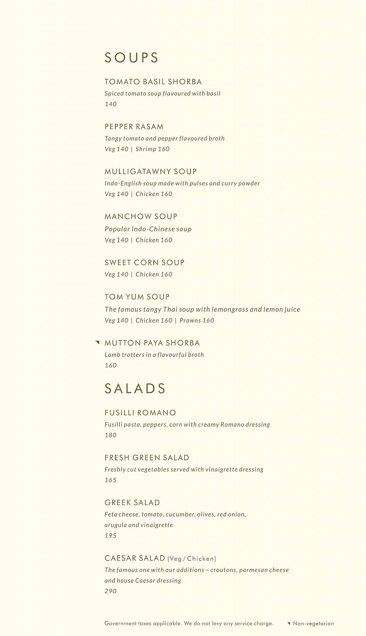 Menu at Grain Of Salt, Belgaum