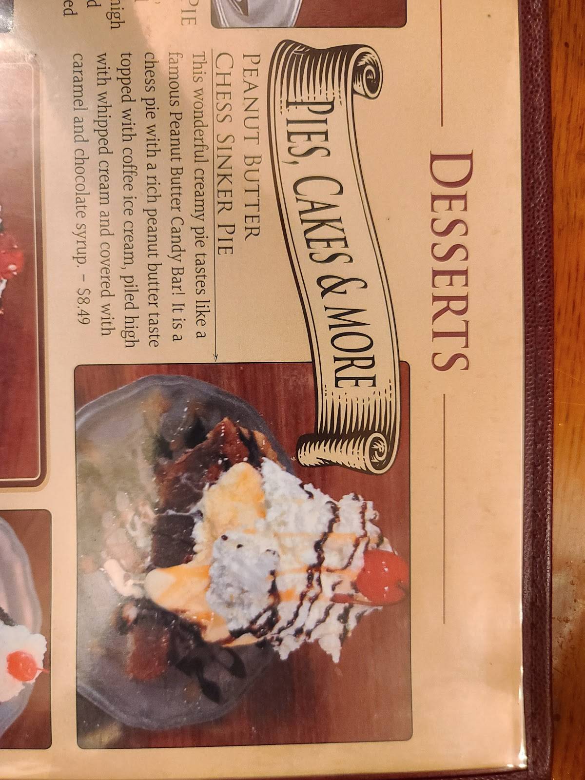 Menu at Patti's 1880's Settlement restaurant, Grand Rivers