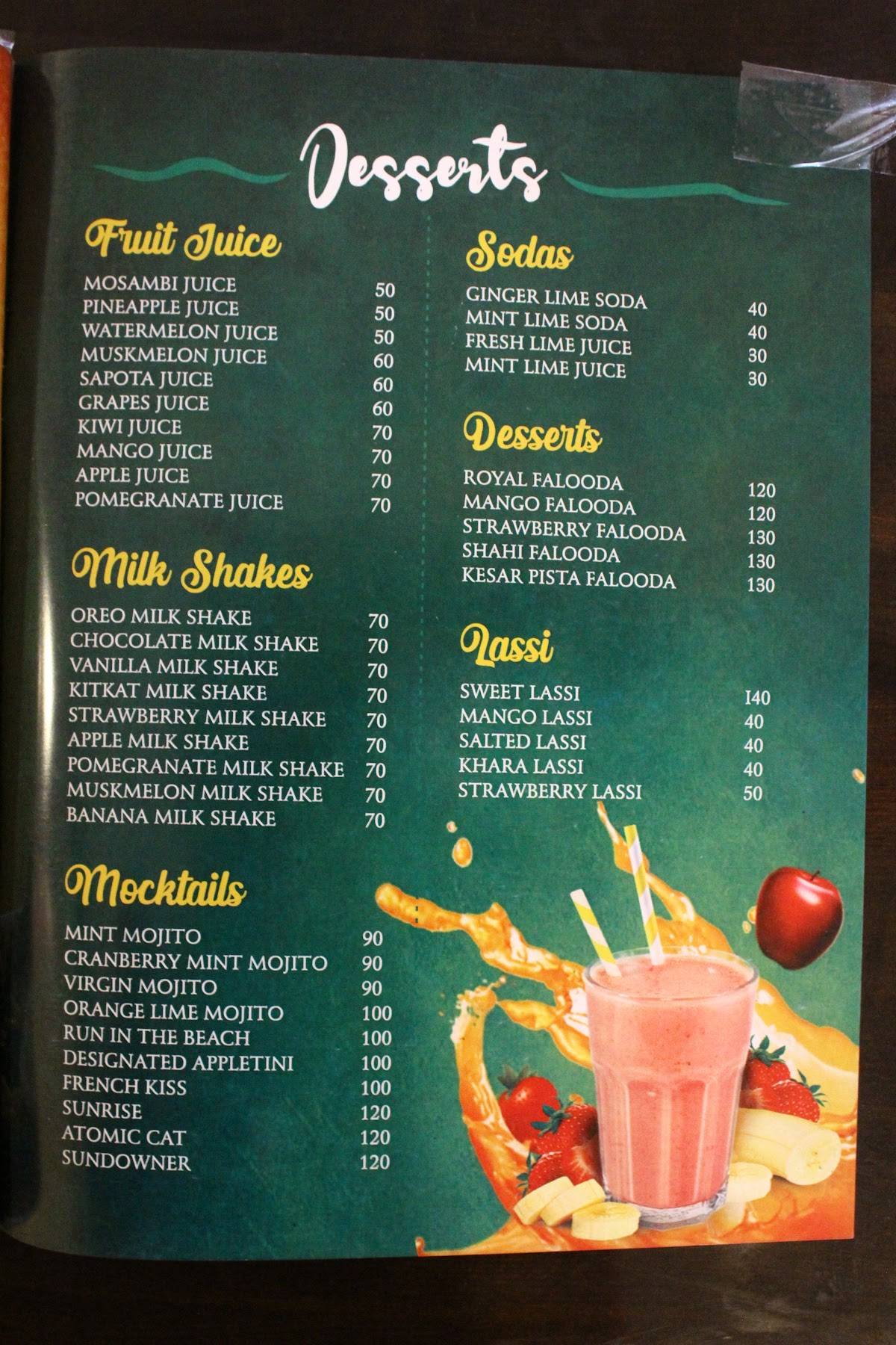 Menu at Grand Samruddhi the perfect dine restaurant, Bengaluru