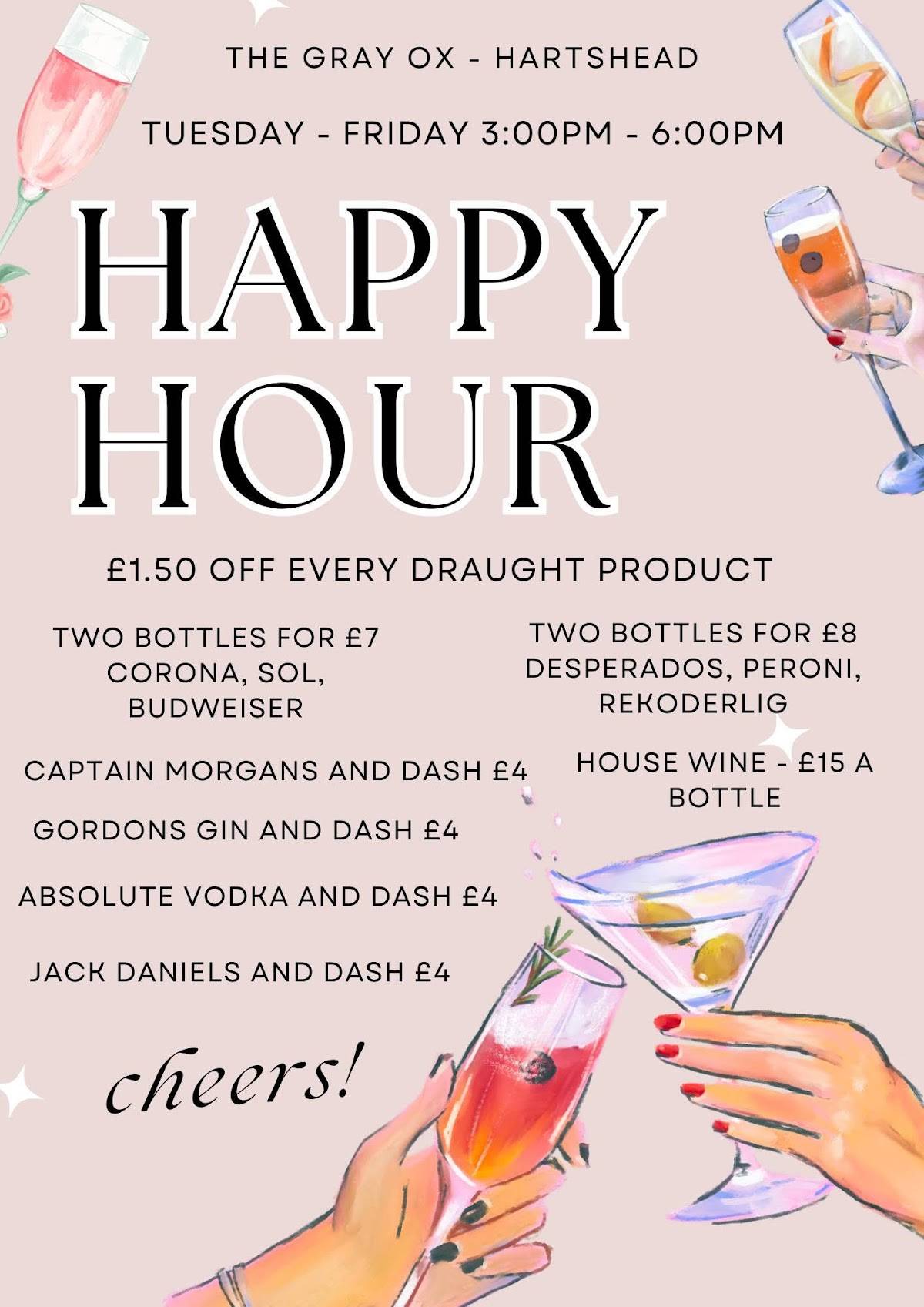 Menu at Gray Ox pub & bar, Liversedge