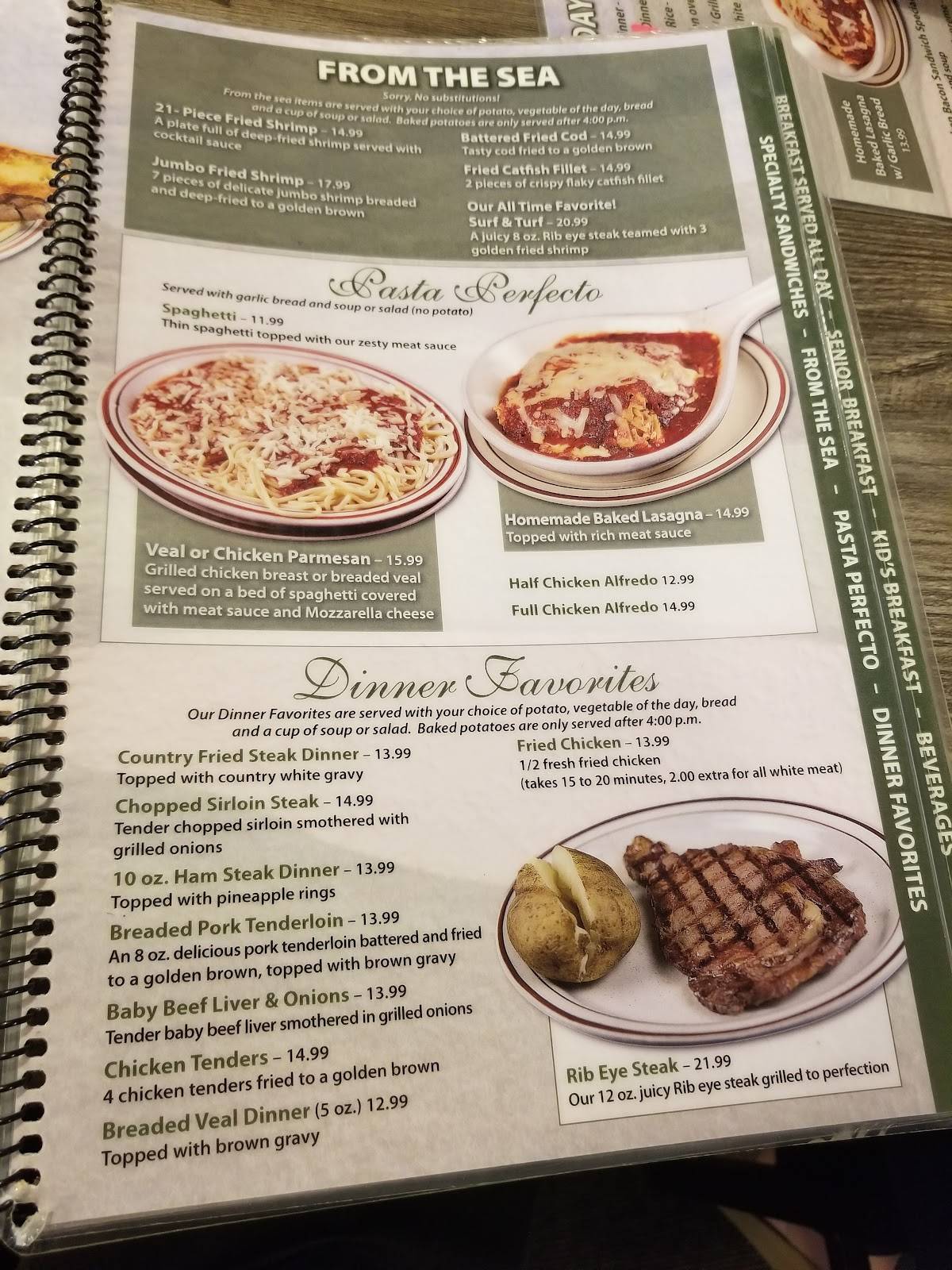 Menu at Fairway Family Restaurant, Greencastle, Indianapolis Rd