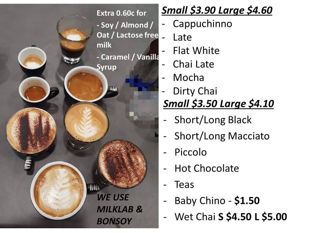 Menu at Greenhill Convenience Store & Cafe, Greensborough