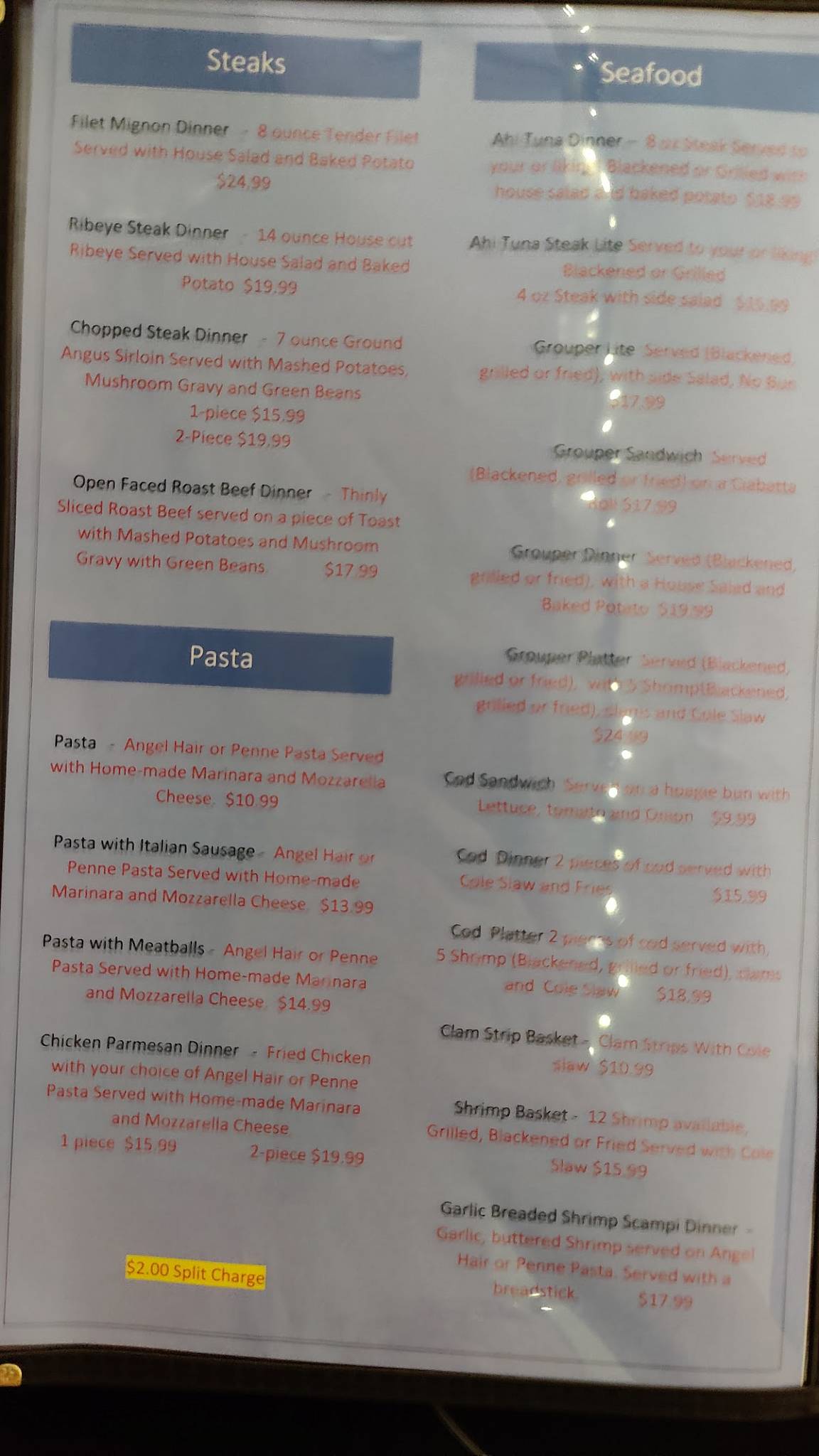 Menu at Grumpy Gators Bar & Grill, Homosassa
