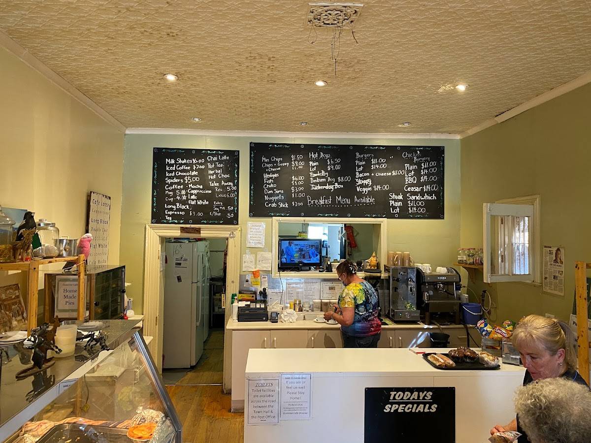 Menu at Gumtree Cafe, Orroroo