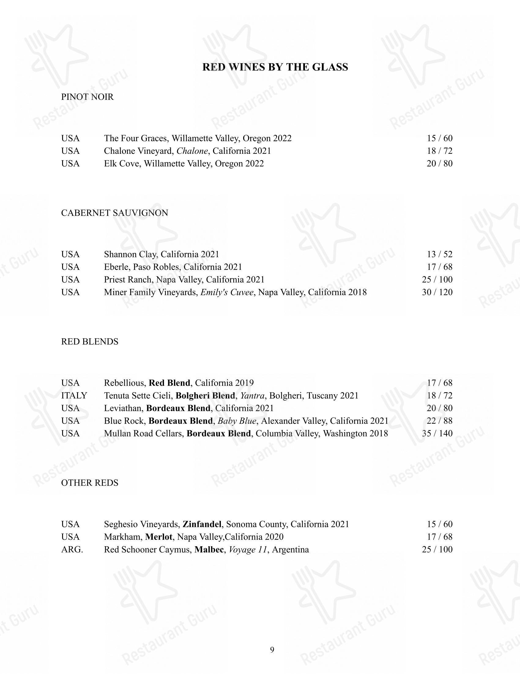 Menu at H&W Steakhouse, Norcross