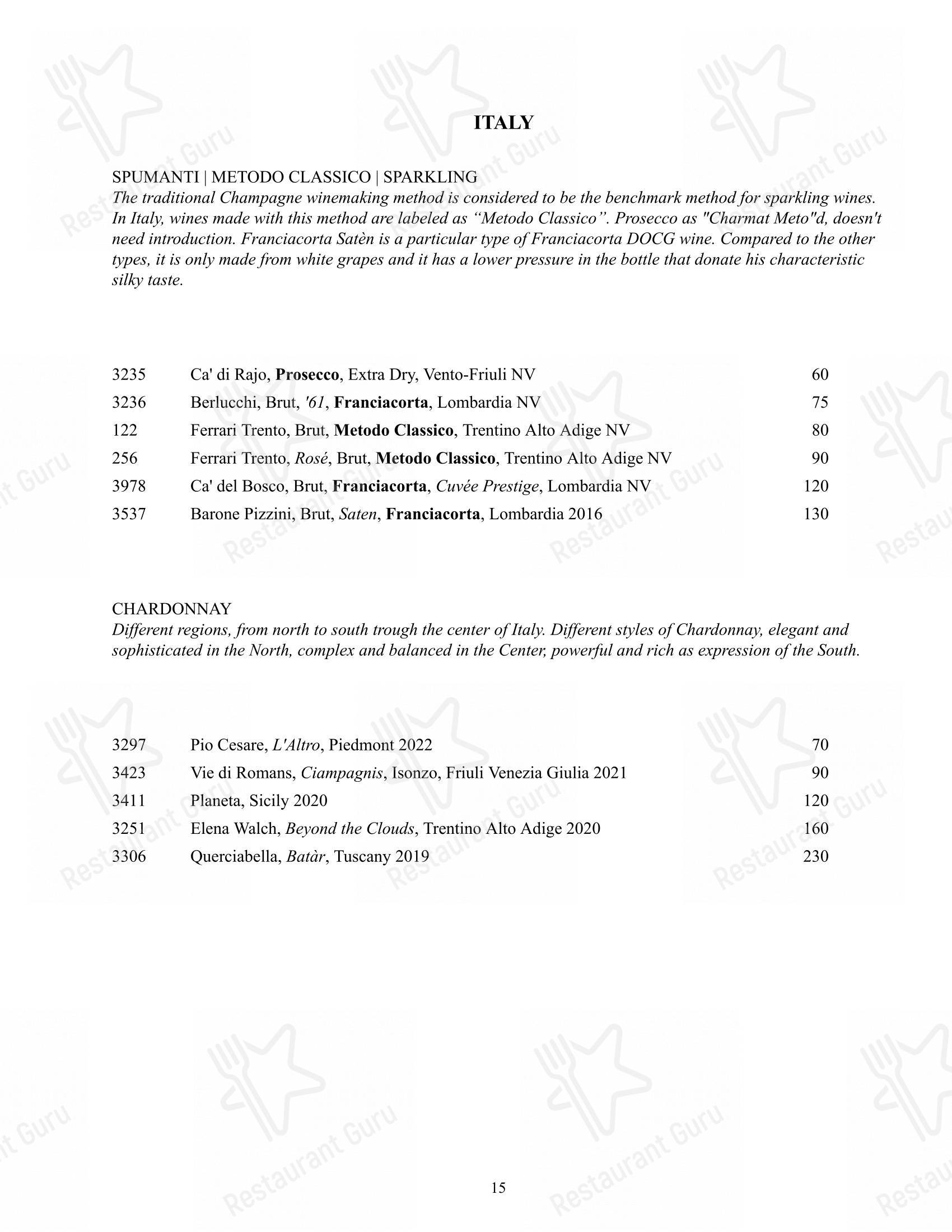 Menu at H&W Steakhouse, Peachtree Corners