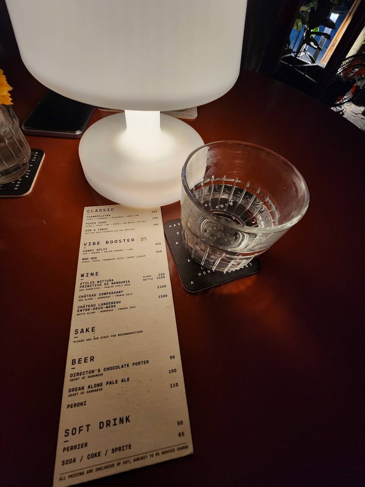Menu at HAVE A SIP cafe, Ho Chi Minh City