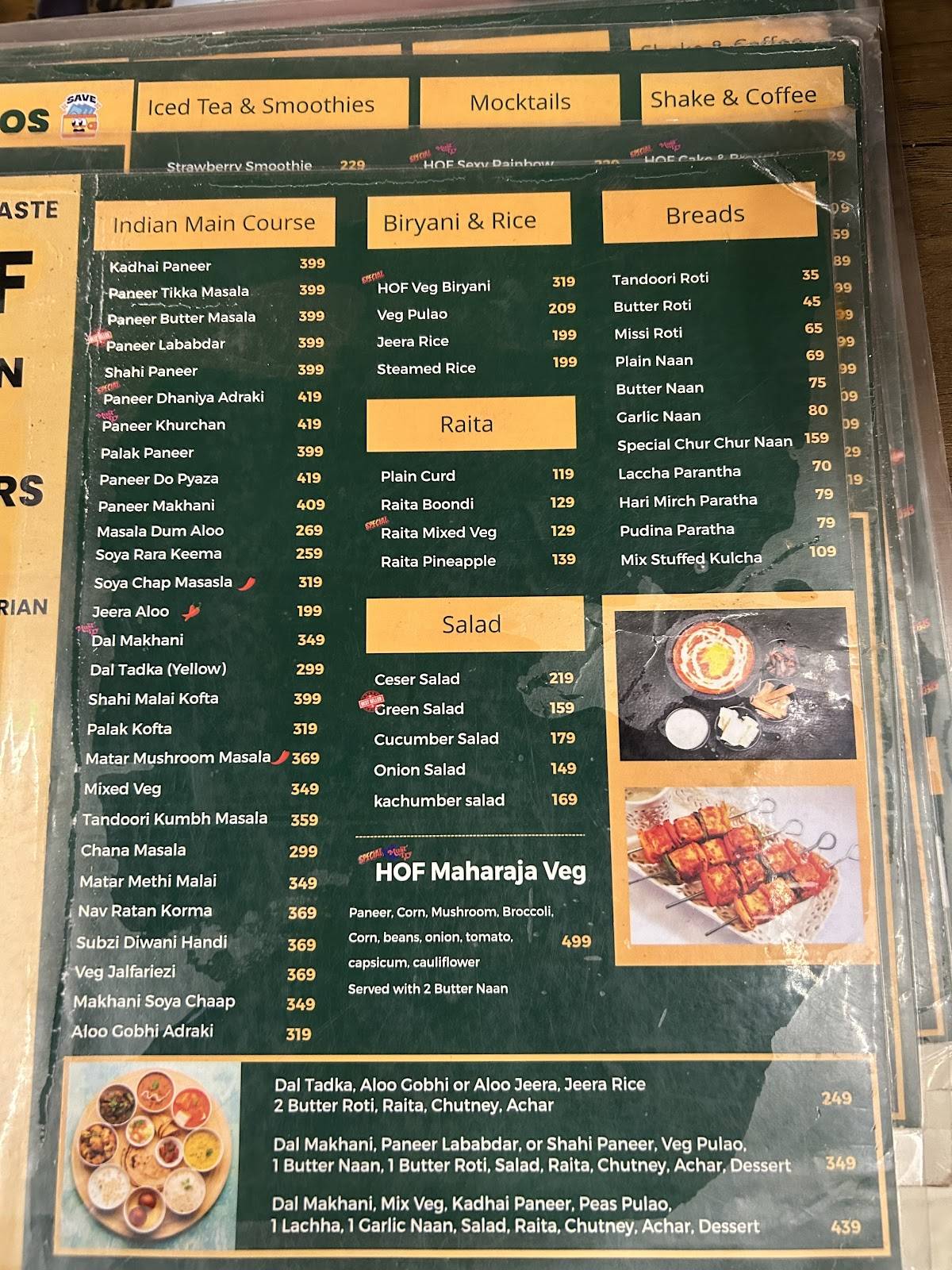 Menu at HOF RDC - Pure Vegetarian Restaurant, Ghaziabad