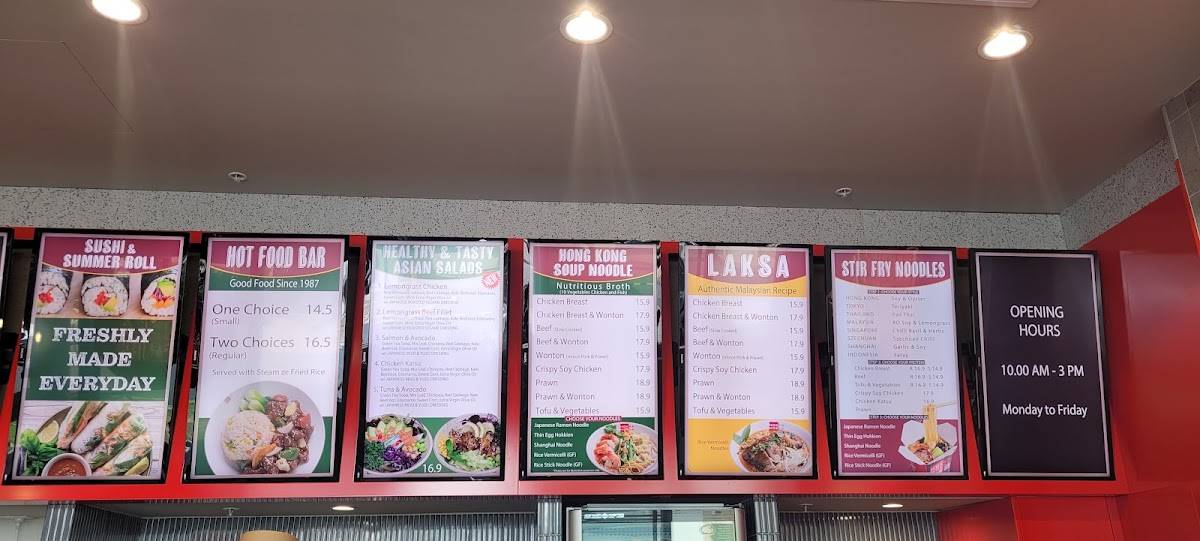 Menu at HOKKA HOKKA restaurant, St Leonards