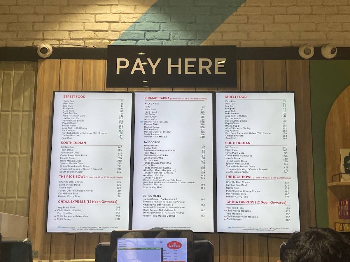 Menu at Haldiram's - Janpath Connaught Place, New Delhi, 70