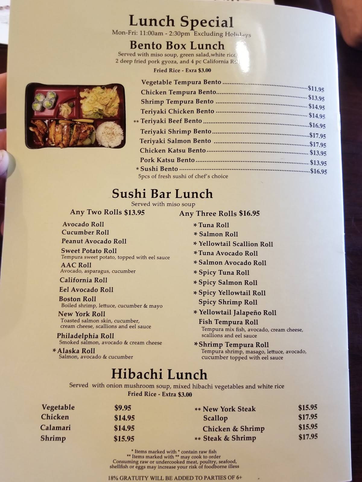 Menu at Hale's Tavern steakhouse, Hermiston