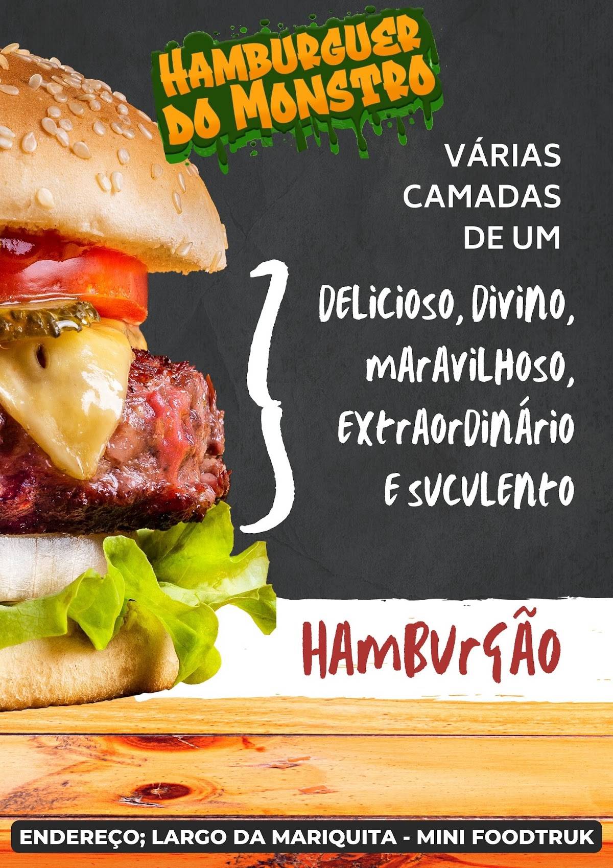 Menu at Hamburguer do monstro restaurant, Salvador