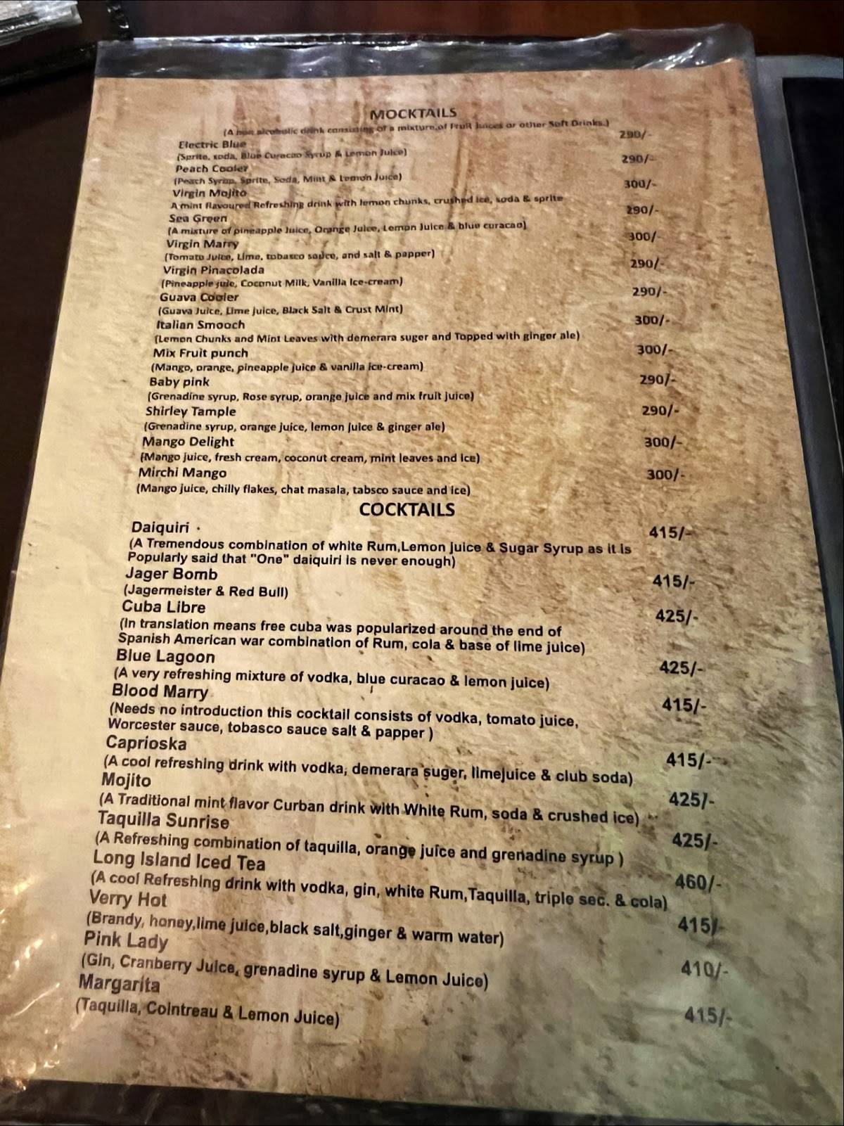 Menu at Handi restaurant jaipur, Jaipur, Mirza Ismail Rd