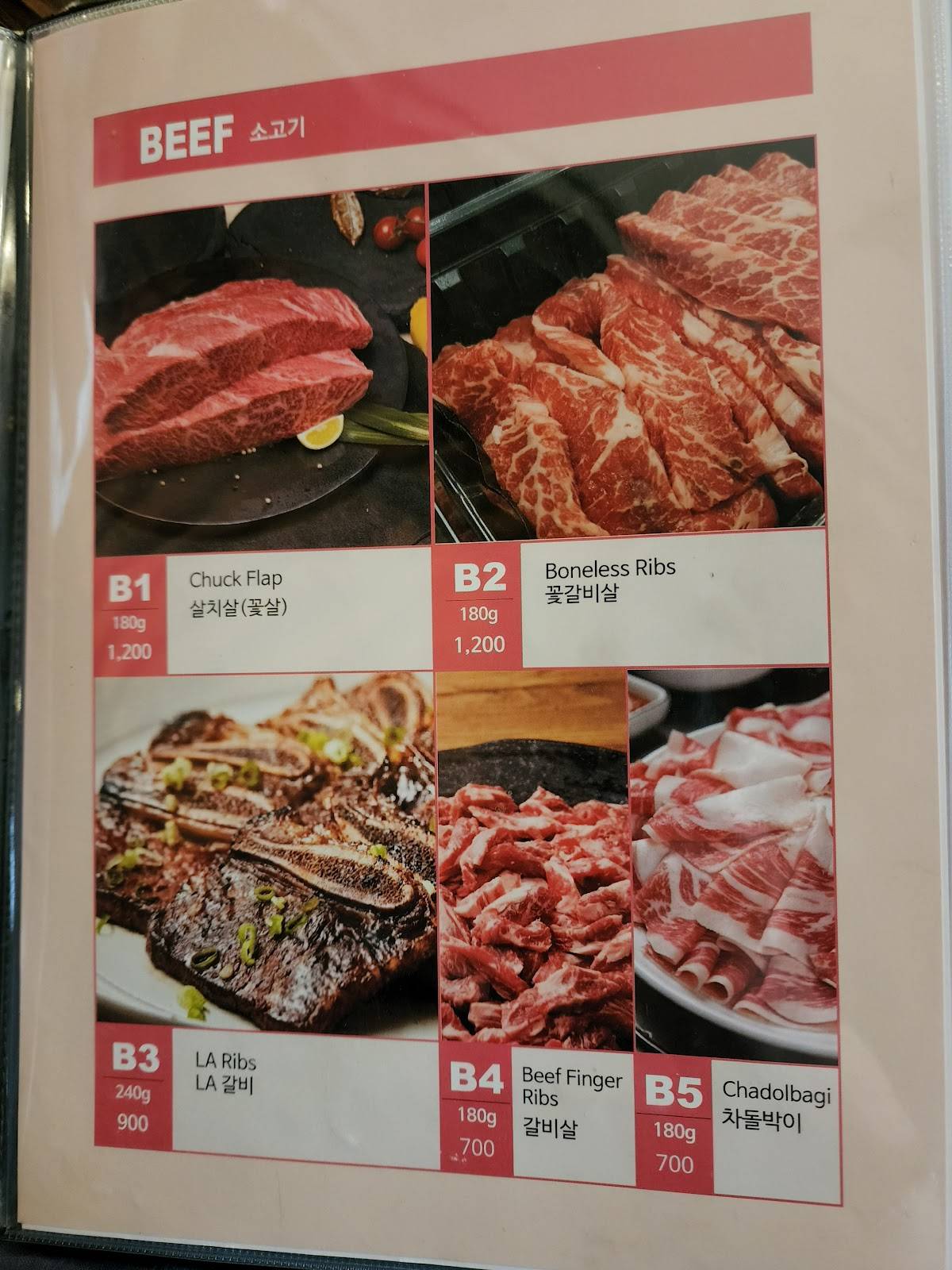 Carta de Hang Gang Korean Bbq Sodon, Angeles
