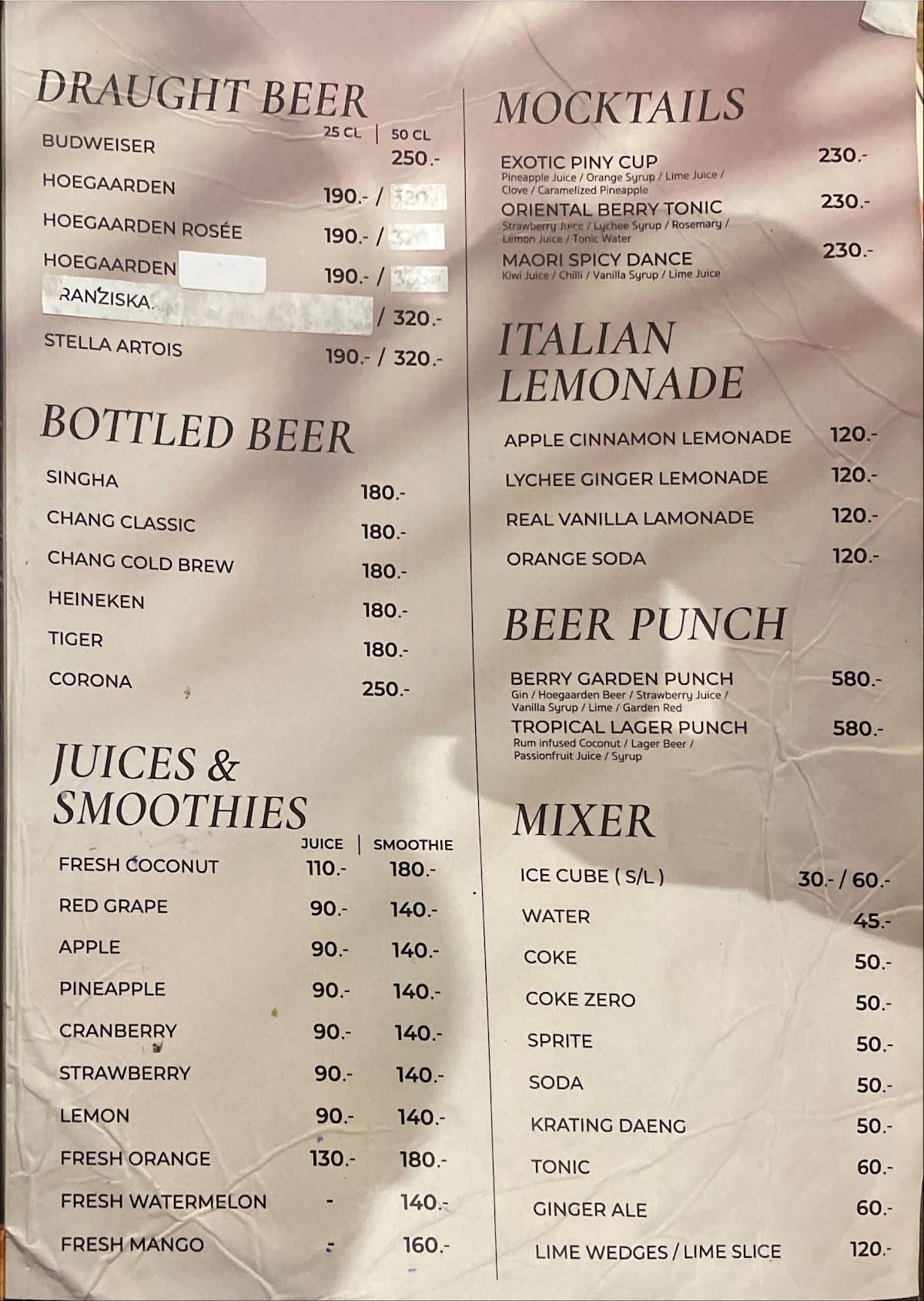 Menu at Happy Fish restaurant, Bangkok, Asiatique The Riverfront ...