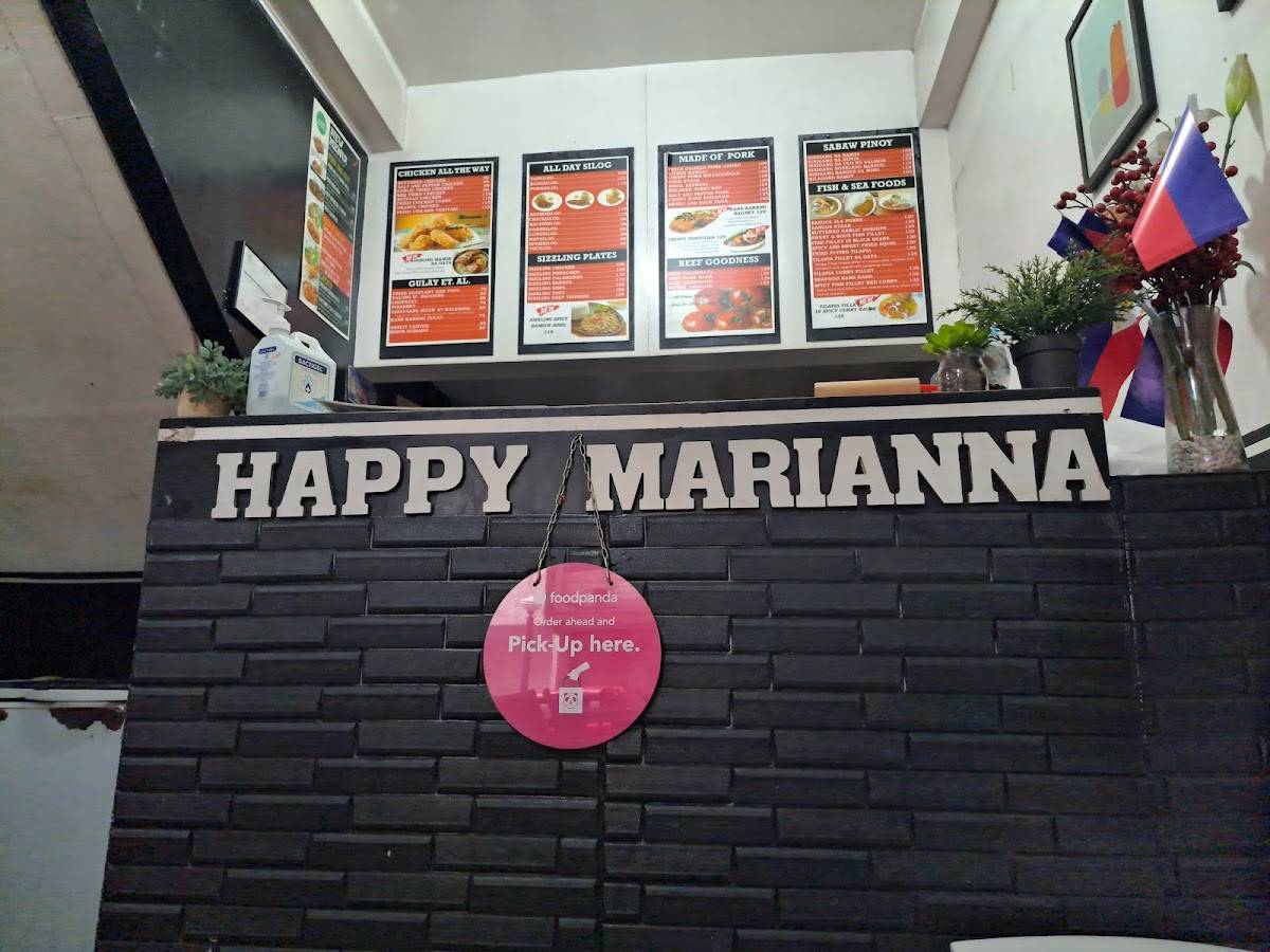 Menu at Happy Marianna restaurant, Manila