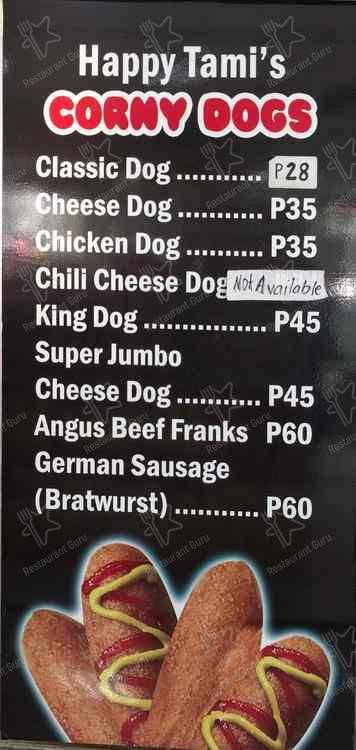 Carta de Happy Tami's Corny Dogs, Ciudad Quezon