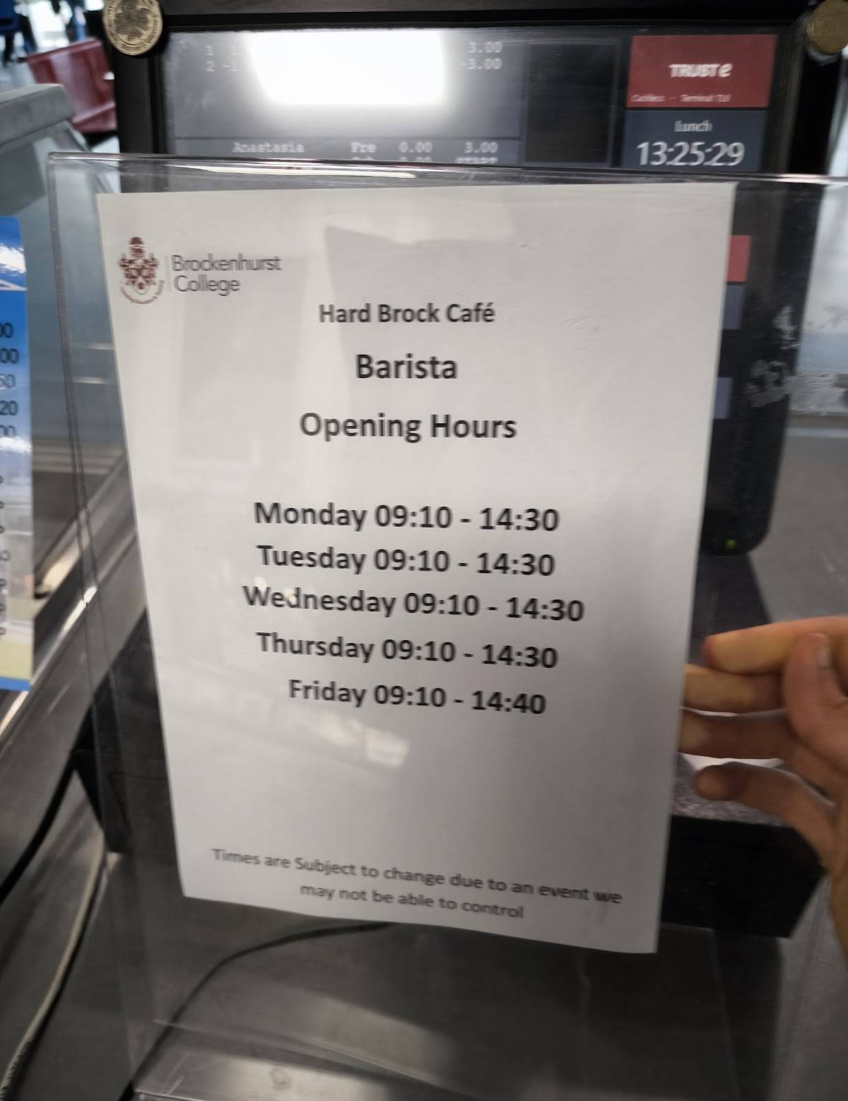 Menu at Hard Brock Cafe, Brockenhurst