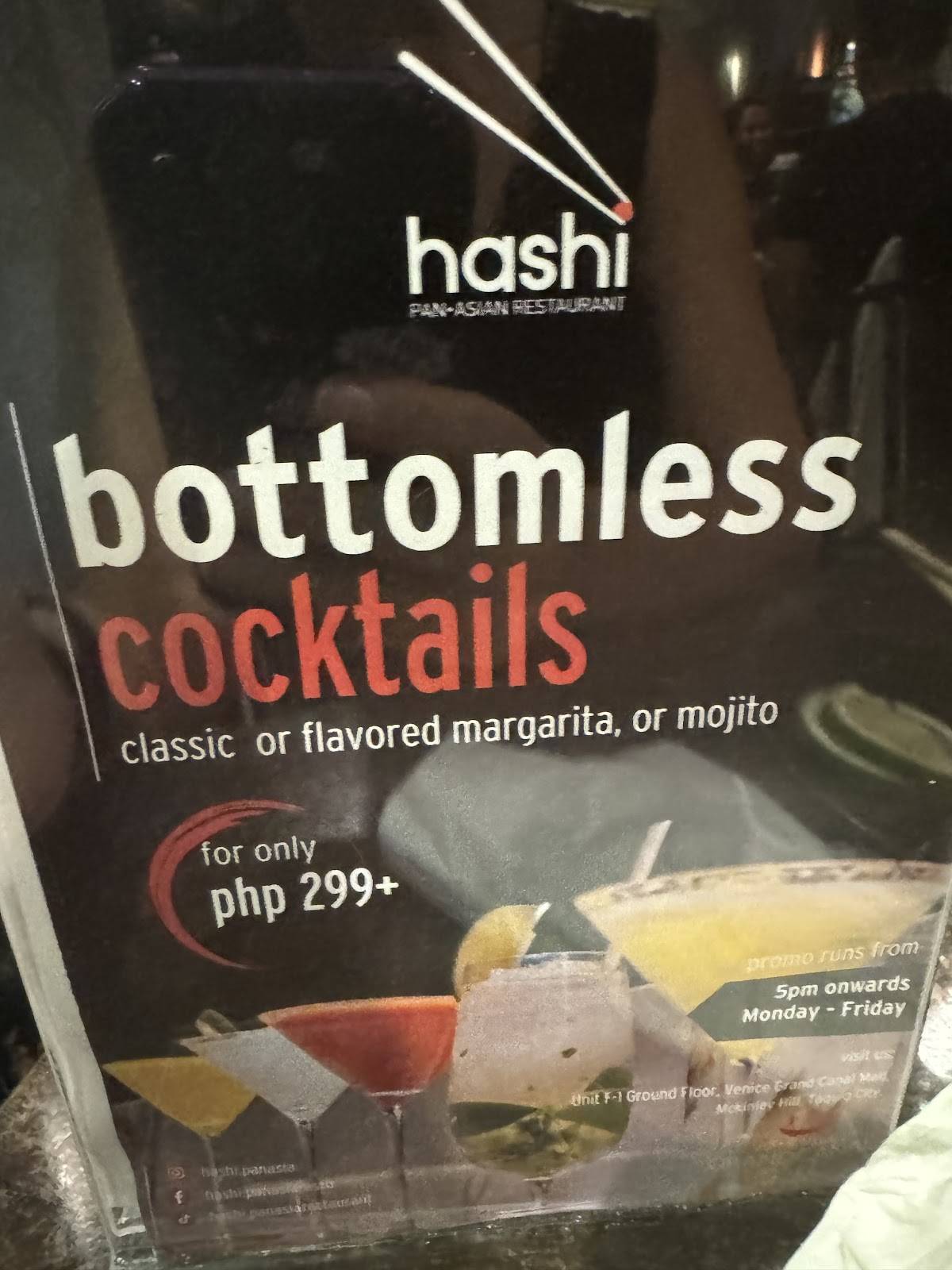 Menu at Hashi Pan-Asian Restaurant at Venice, Taguig
