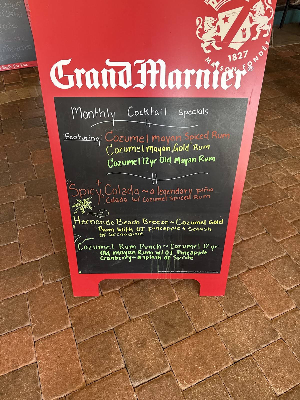 Menu at The Lazy Lizard pub & bar, Hernando Beach
