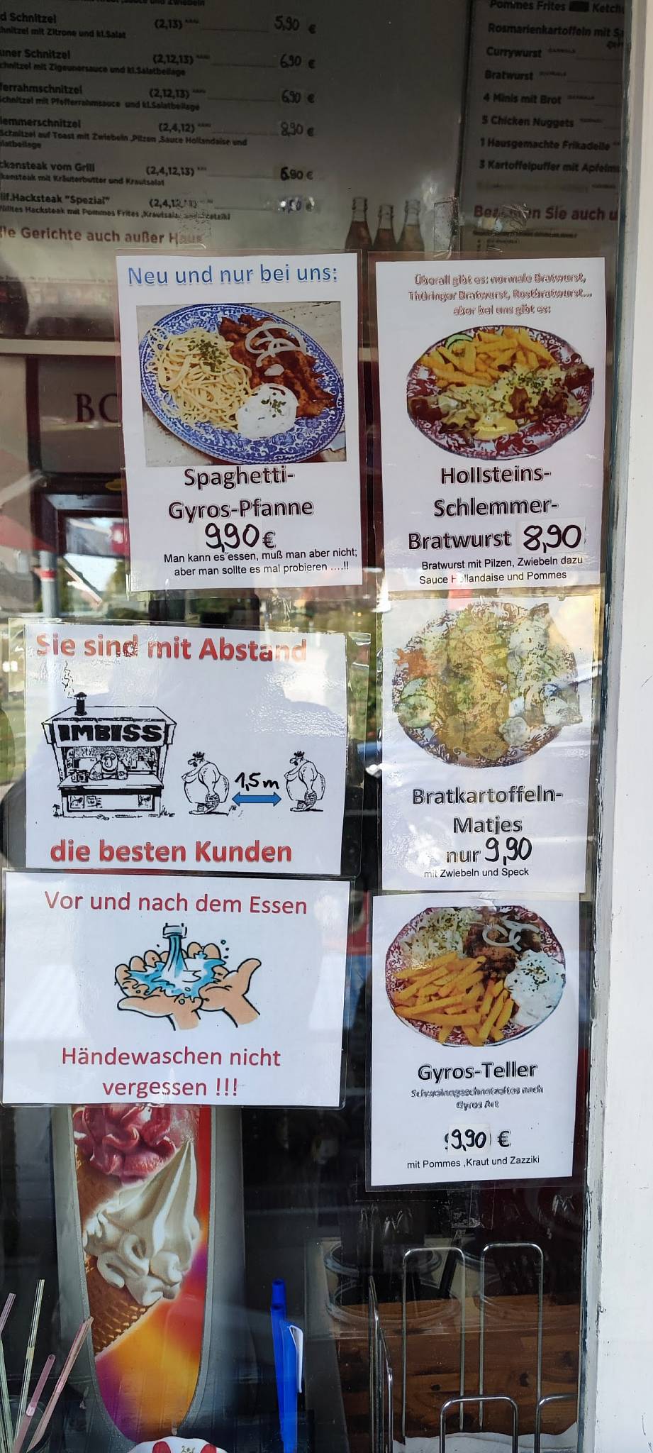 Speisekarte von Hollstein's Strand Imbiss "Ihrem Imbiss gleich hinter´m ...