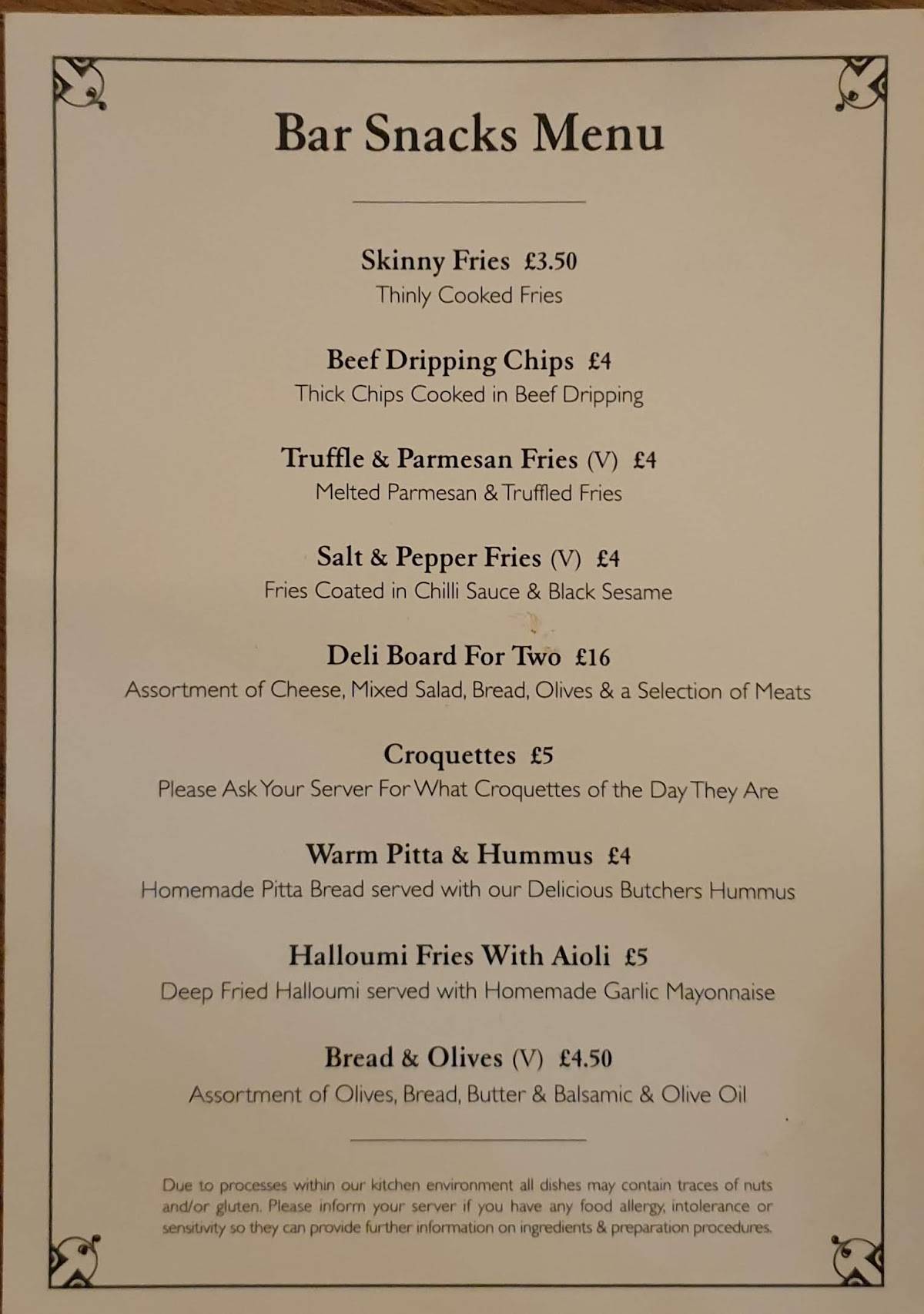 Menu at The Butchers Arms pub & bar, Holmfirth, 38 Town Gate