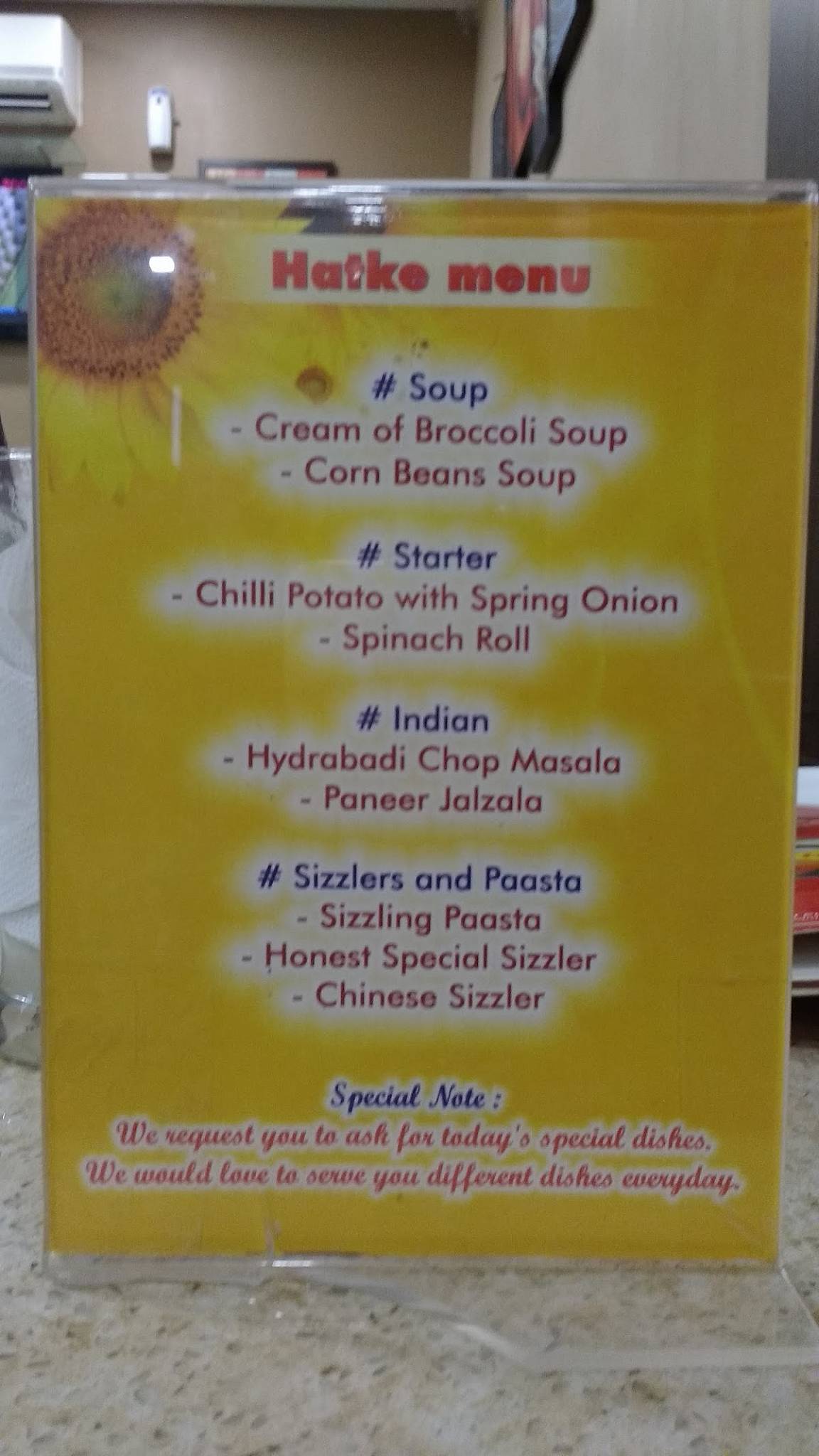 Menu at HONEST RESTAURANT, Gandhidham