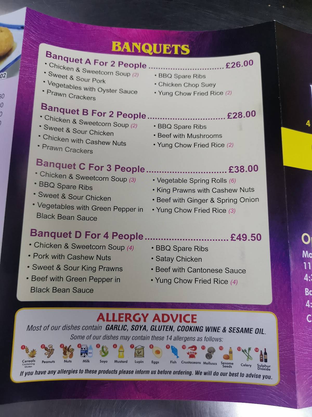 Menu at Hoole Fish Bar, Chester