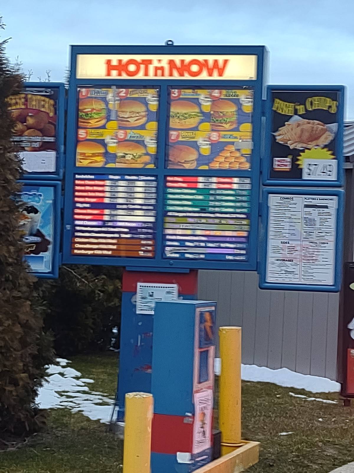 Menu at Hot 'n Now Hamburgers fast food, Sturgis