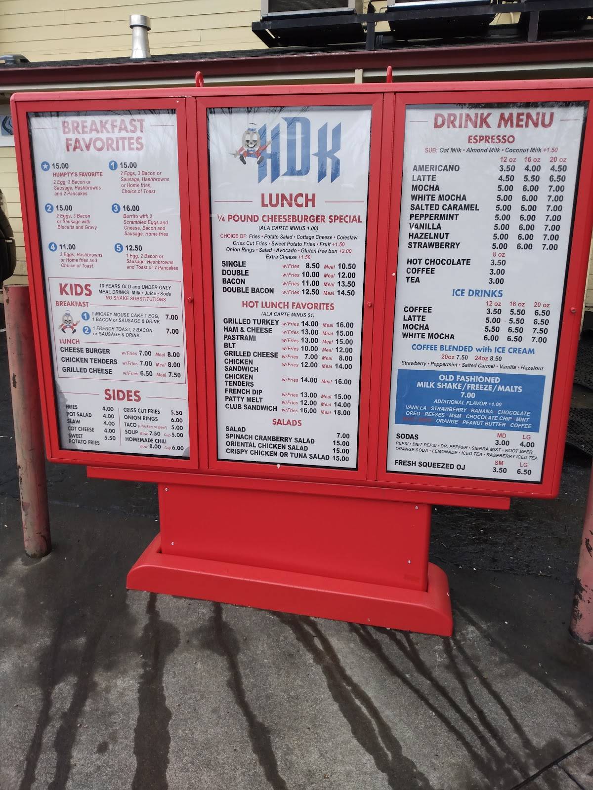 Menu at Humpty Dumpty Kitchen restaurant, Grass Valley