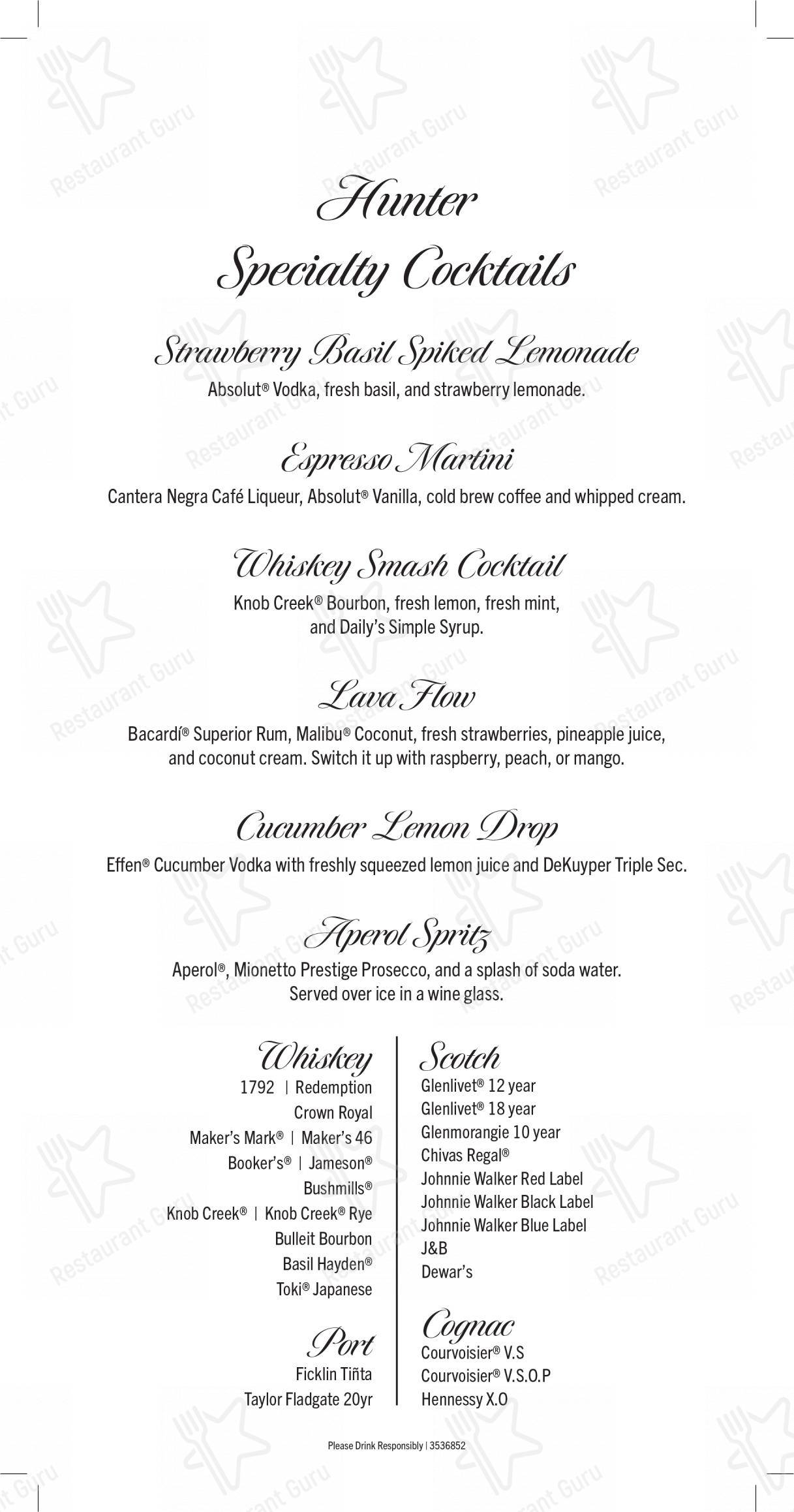 Menu at Hungry Hunter Steakhouse, Bakersfield