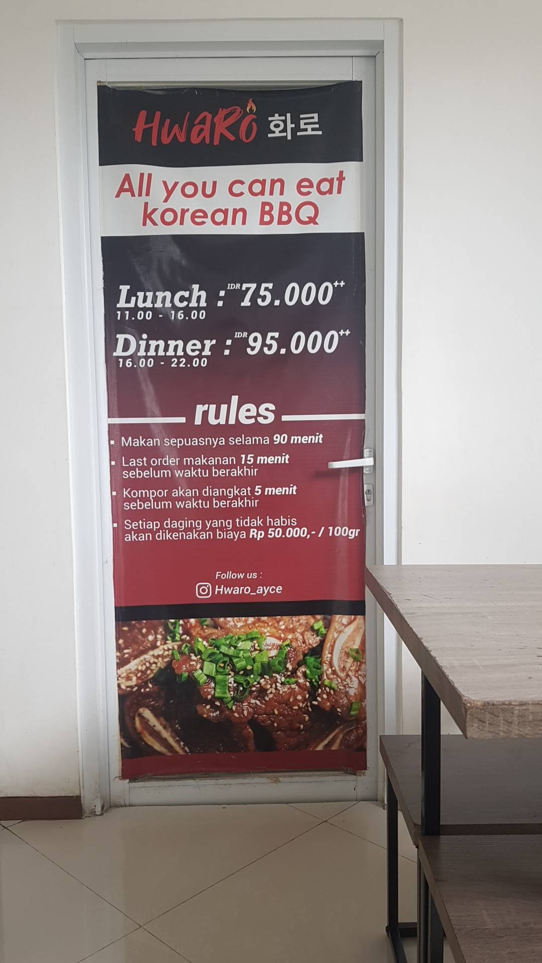 Menu at Hwaro All You Can Eat Korean BBQ, Bekasi Regency