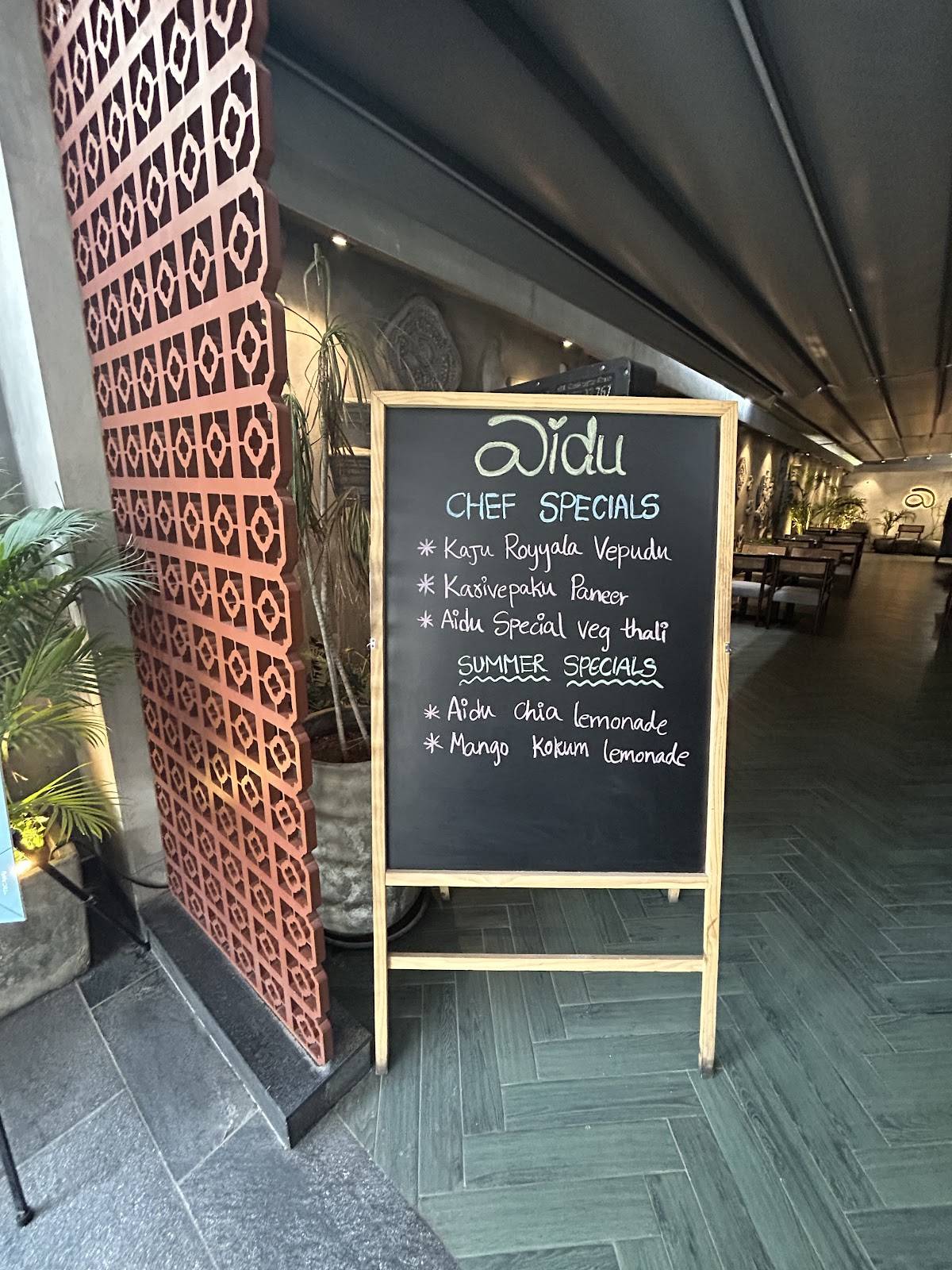 Menu at Aidu South Indian Kitchen & Bar, Hyderabad