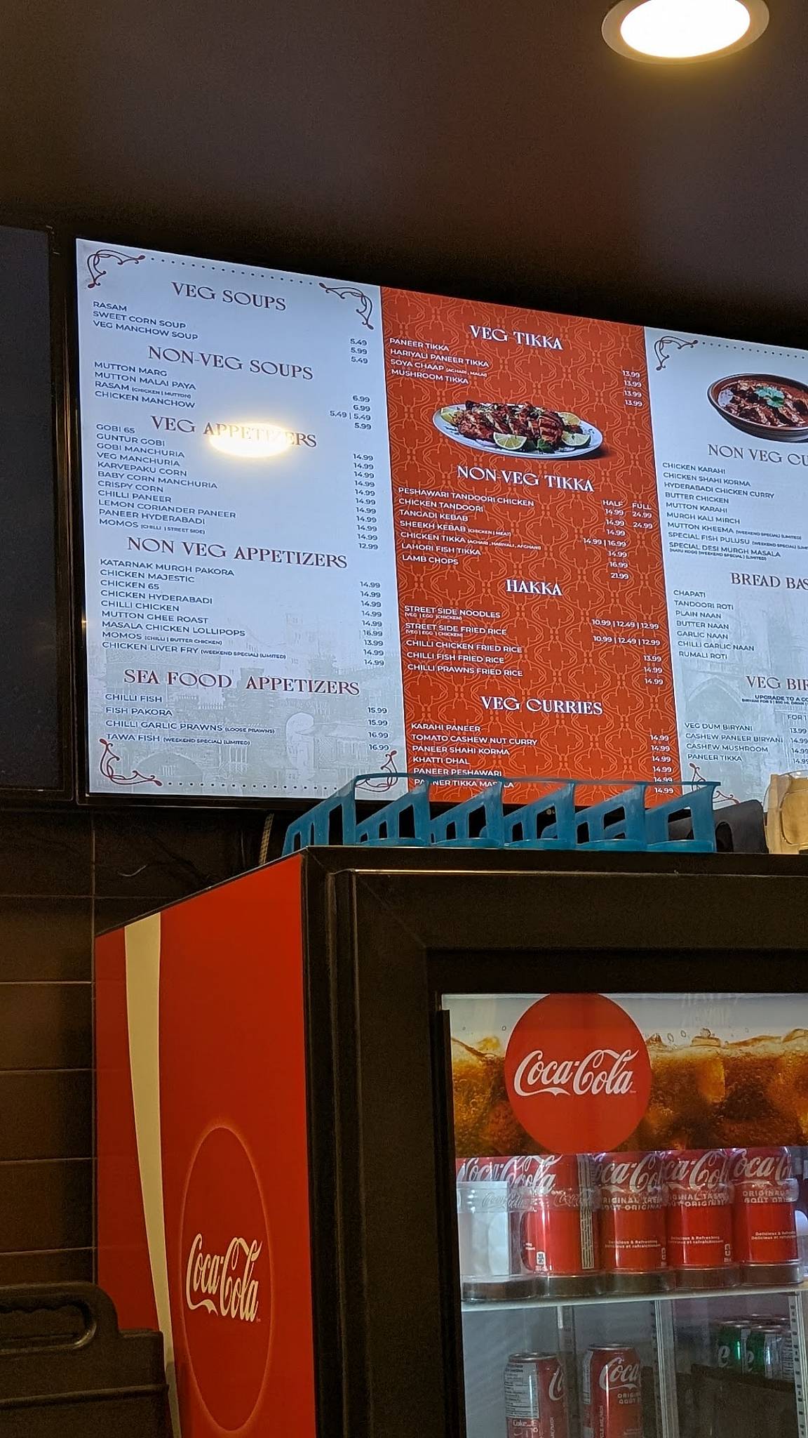 Menu at Hyderabad Cafe, Brampton